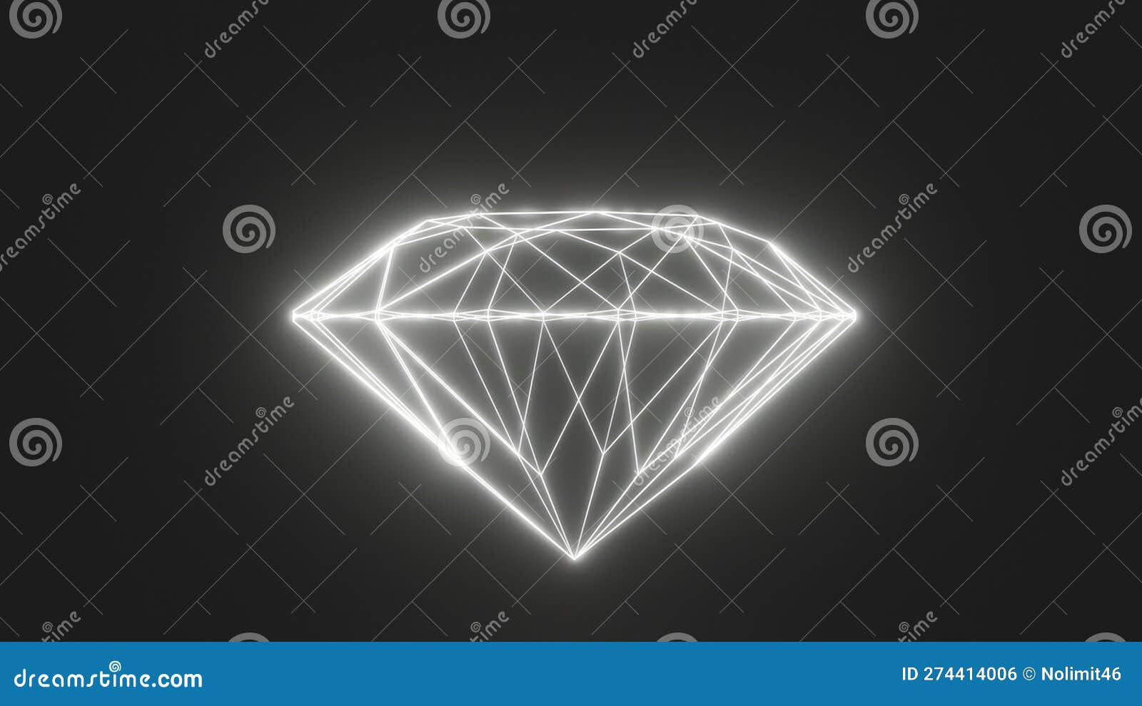 Glowing Diamond Neon Lights. Abstract, Colorful Jewels Sparkling ...