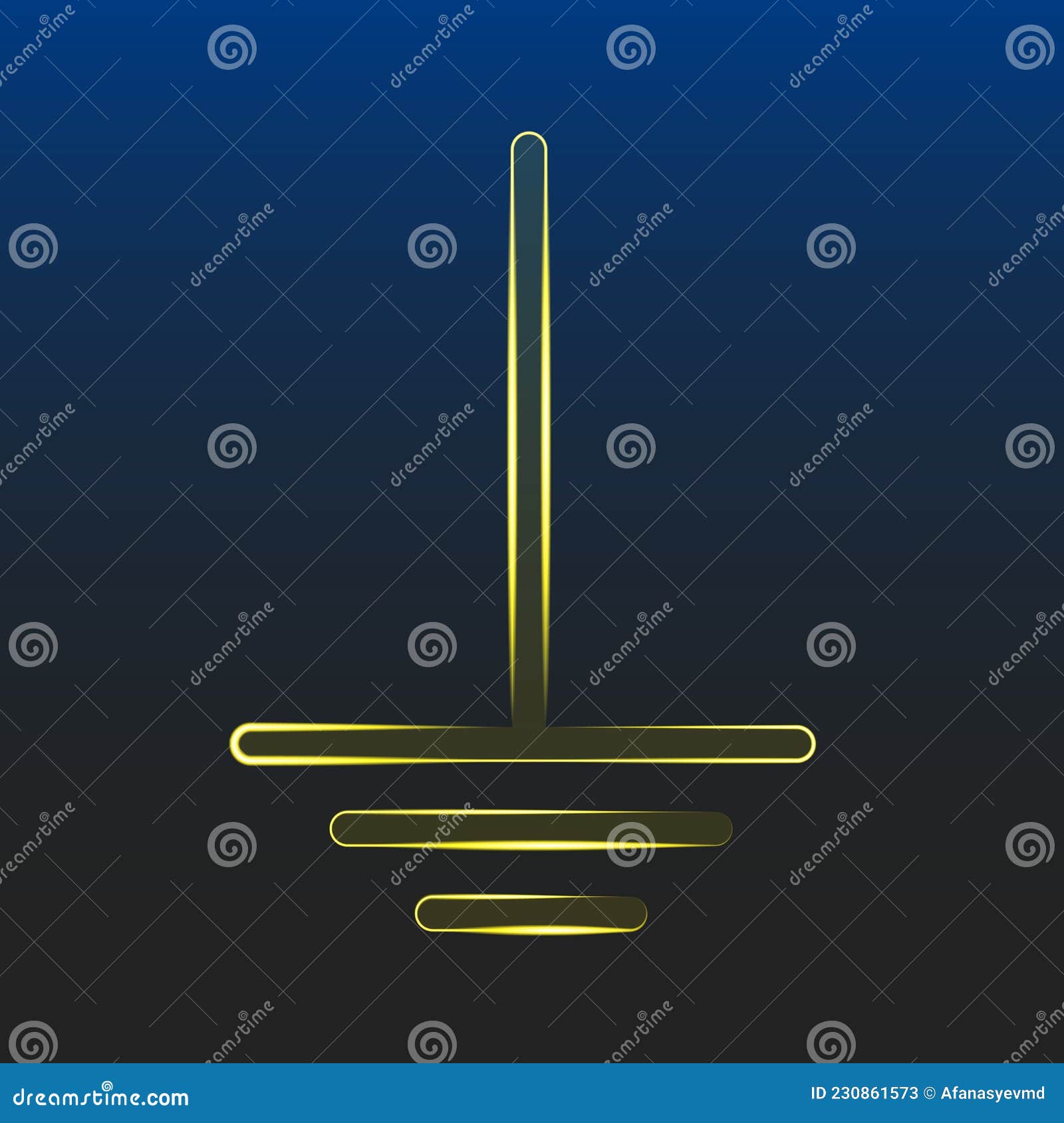 ESD Common Point Ground Symbol Sign, Vector Illustration, Isolated On ...
