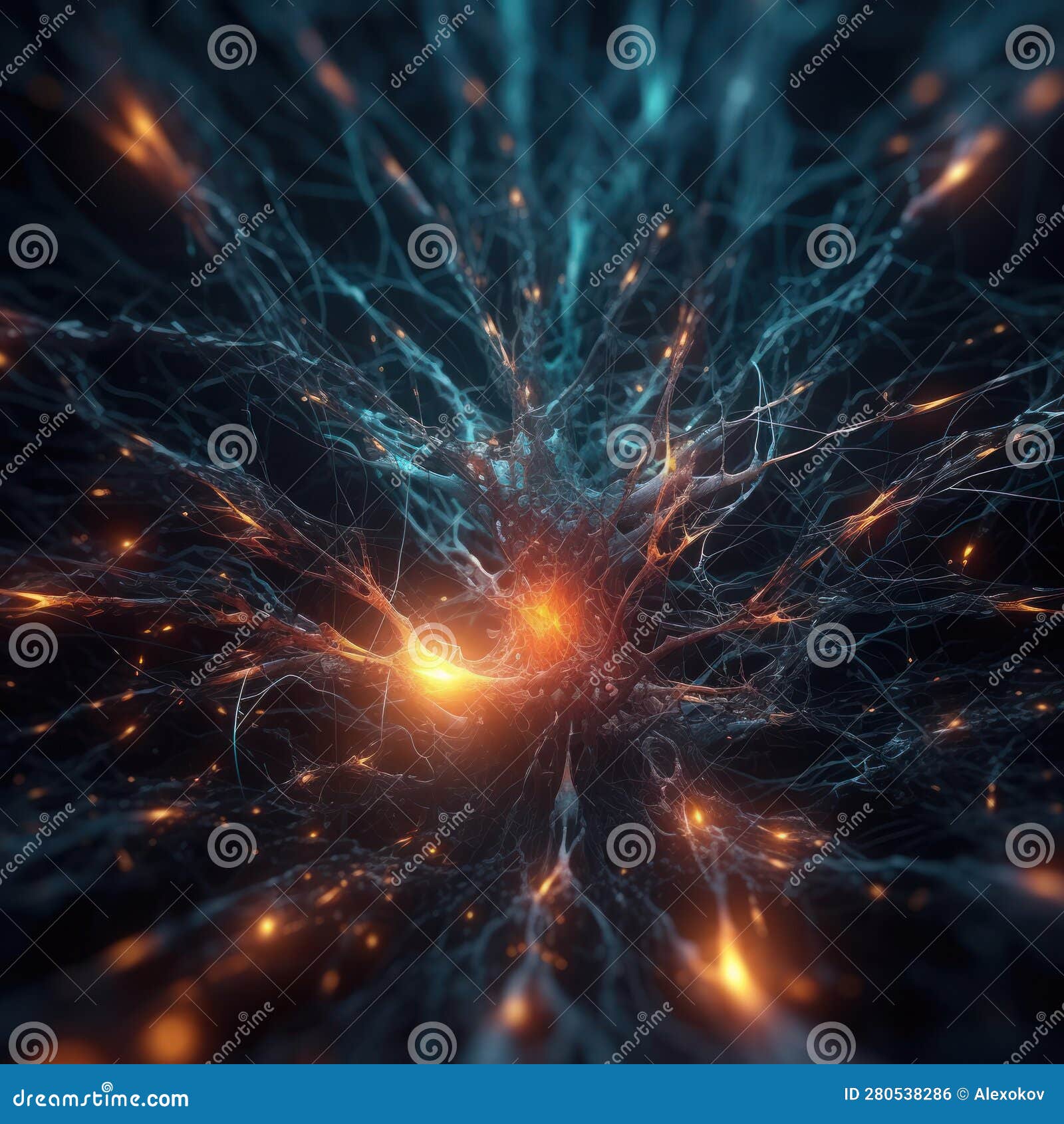 Neon-Glowing Network of Highly Connected Neurons . Stock Illustration ... Neon-Glowing Network of Highly Connected Neurons . Stock Illustration ...