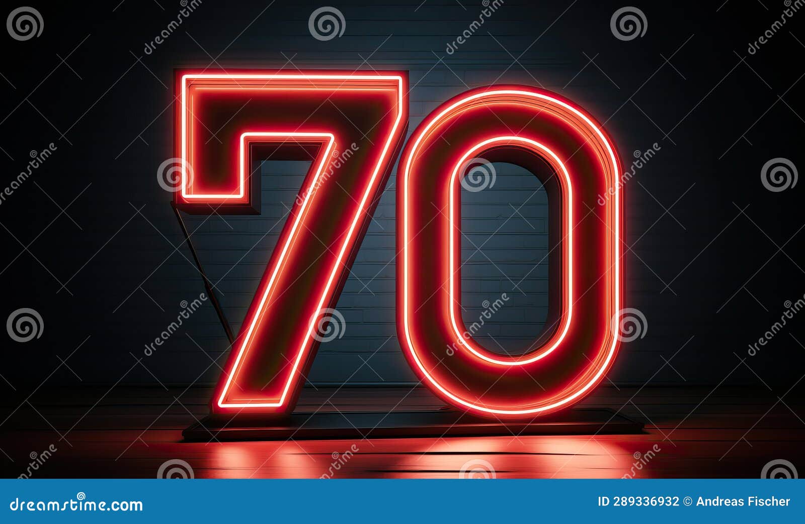 Neon Glowing Numbers on a Dark Background. Stock Illustration ...
