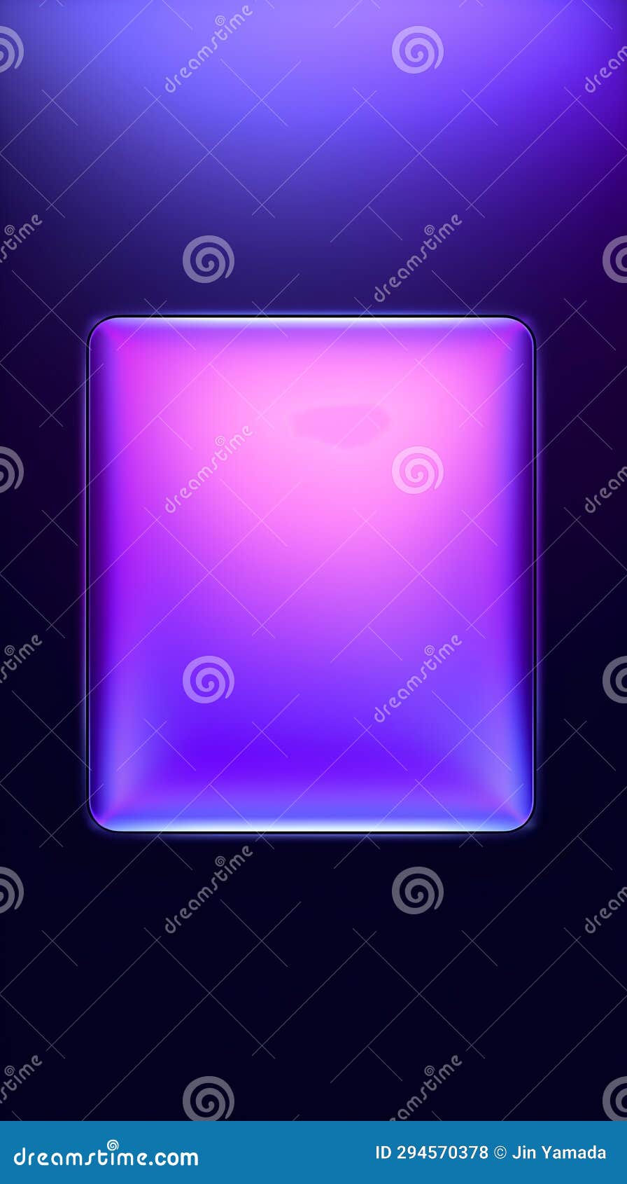 Neon Glowing Square Button. Vector Illustration for Your Graphic Design ...