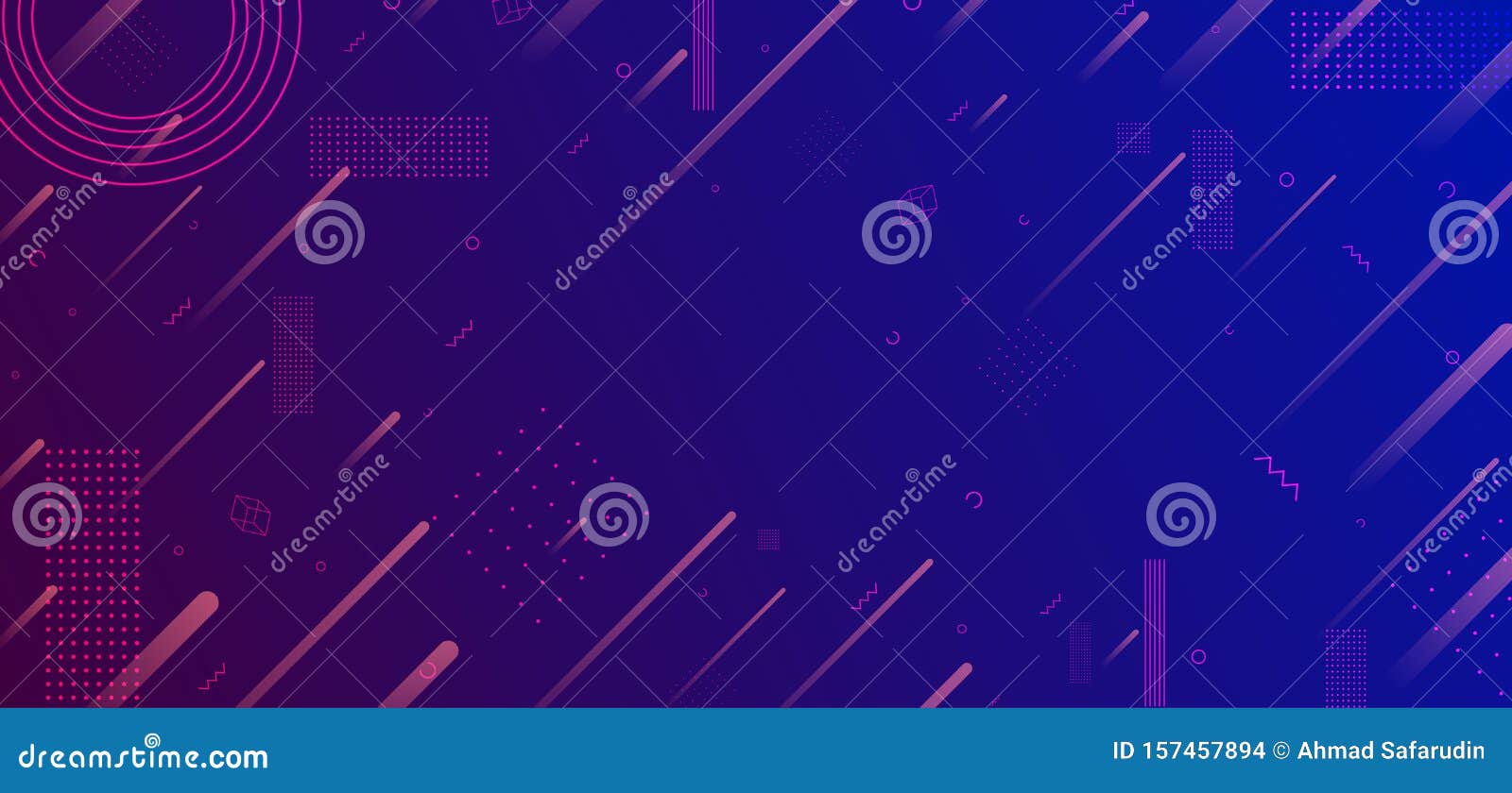 Neon Glowing Techno Lines, Blue Hi-tech Futuristic Abstract Background ...