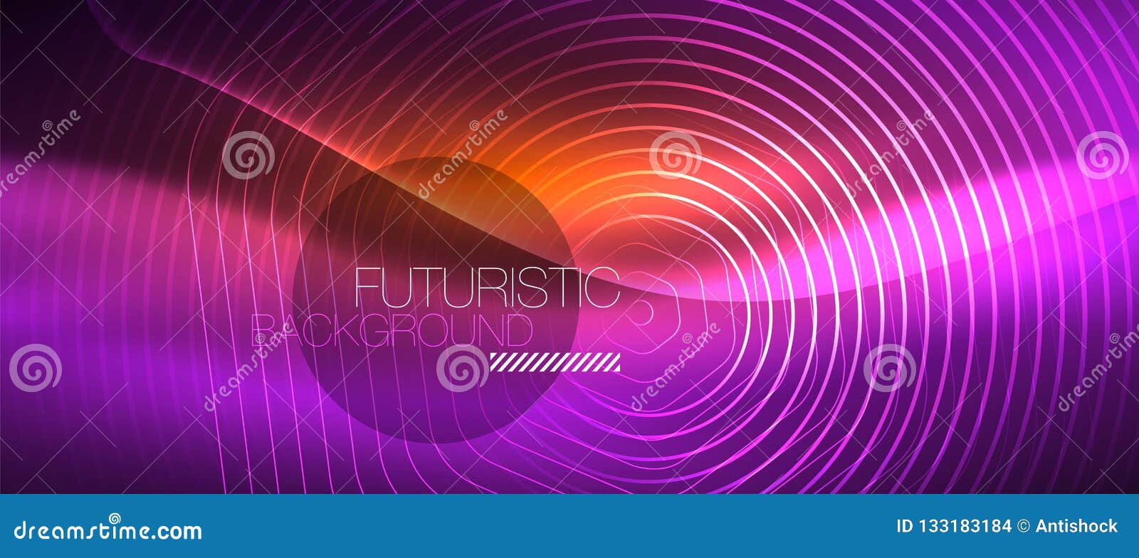Neon Glowing Wave Magic Energy And Light Motion Background Vector