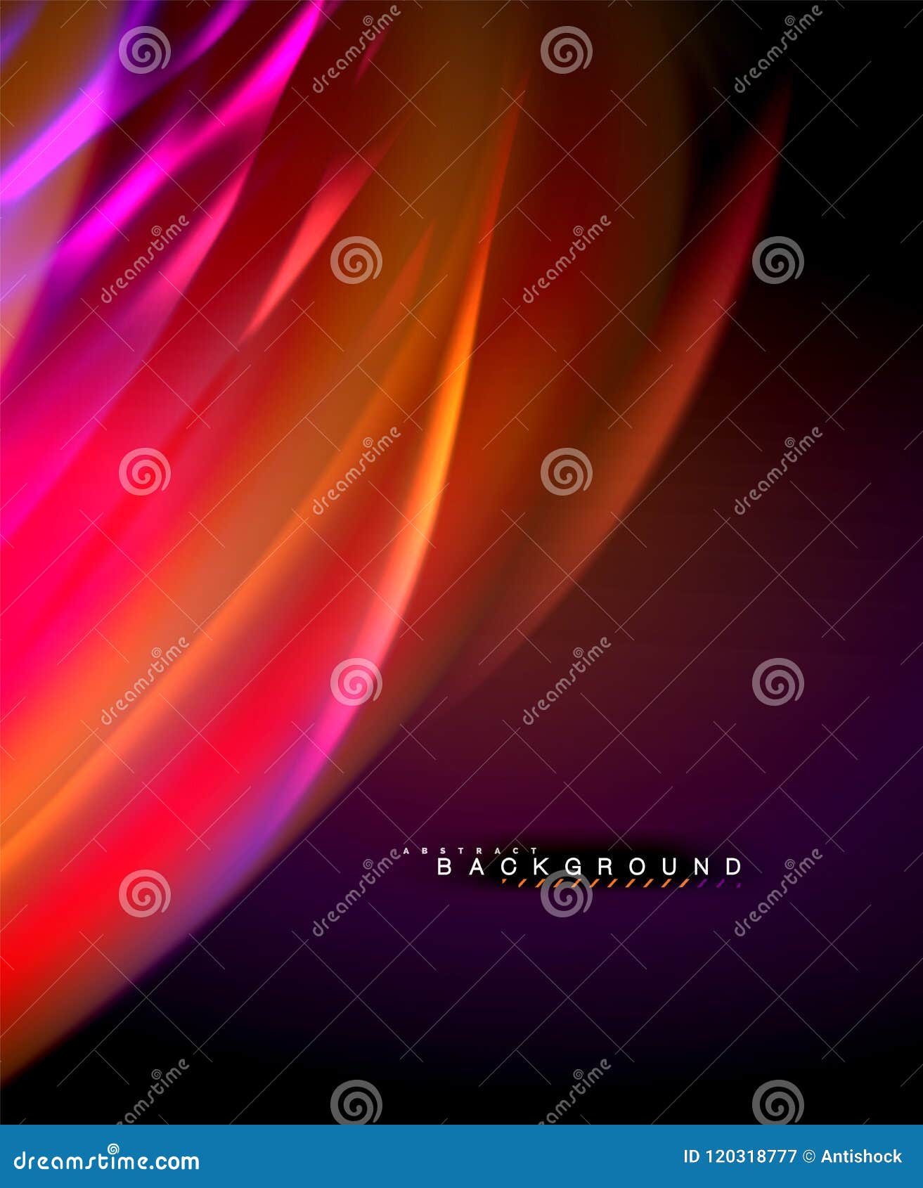 Neon Glowing Wave, Magic Energy and Light Motion Background. Vector ...