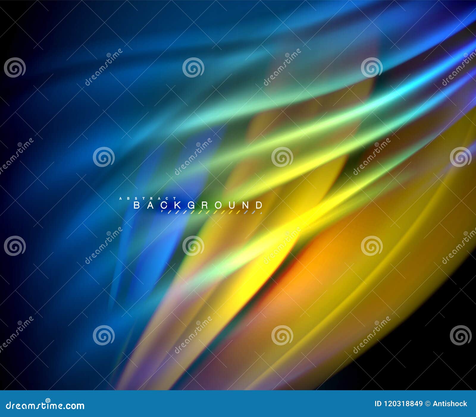 Neon Glowing Wave, Magic Energy and Light Motion Background. Vector ...
