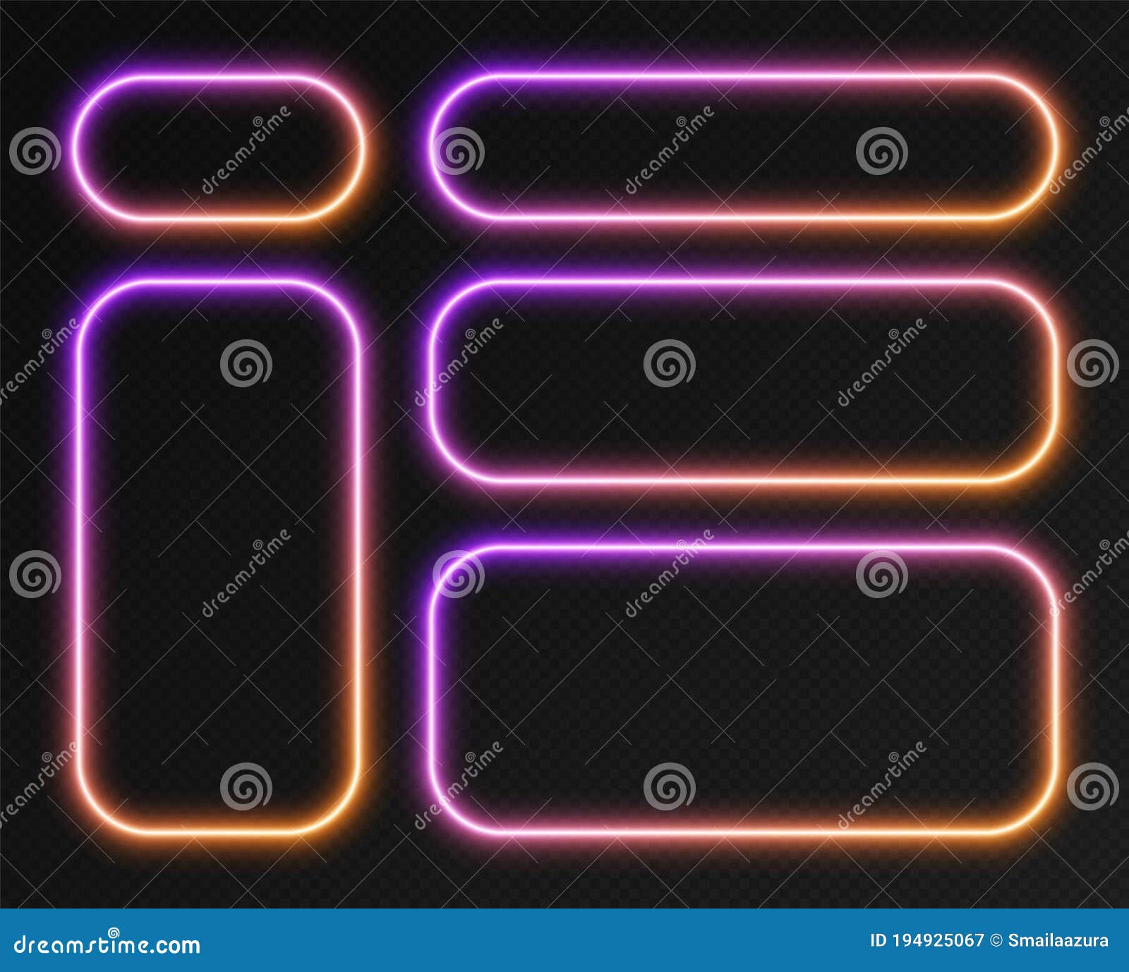 Neon Color Rounded Rectangle Stock Illustrations – 84 Neon Color ...
