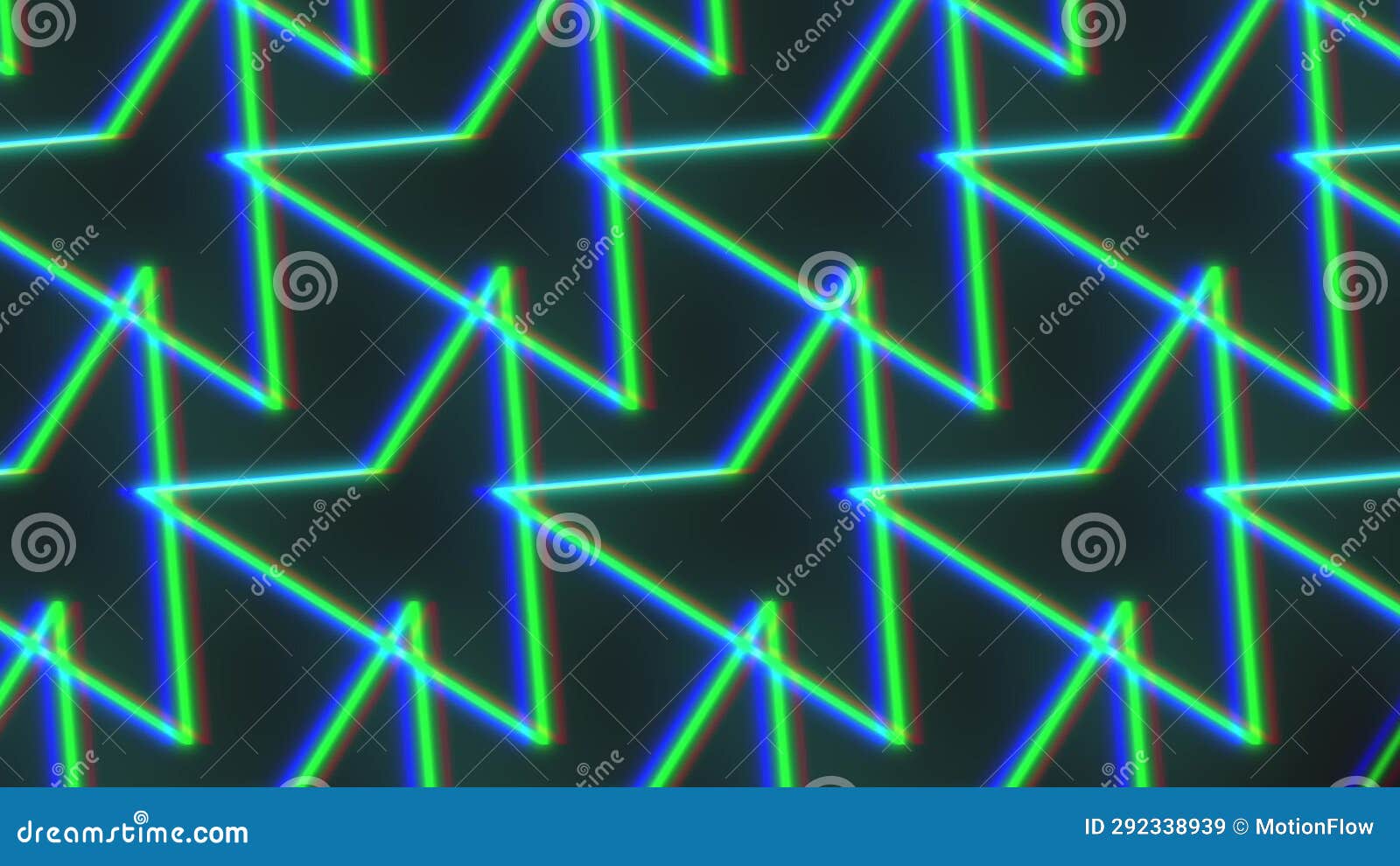 Neon Green and Blue Lines Form Geometric Star Pattern Stock Video ...