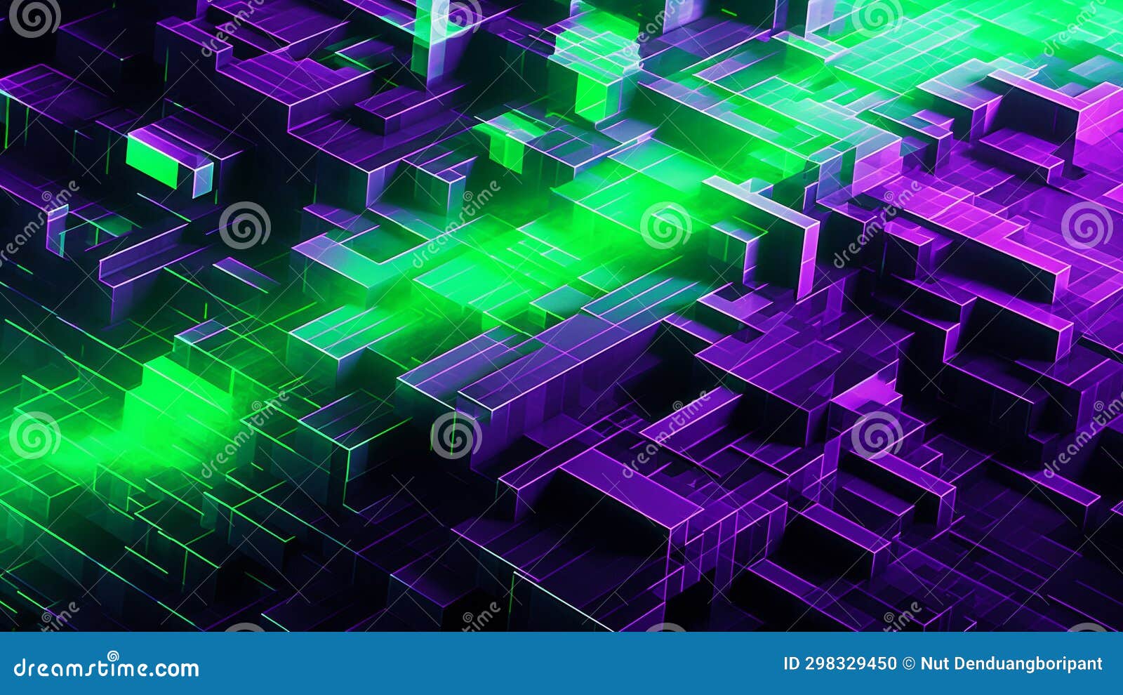 Neon Green and Digital Violet Pixelation Modern Pattern Stock ...