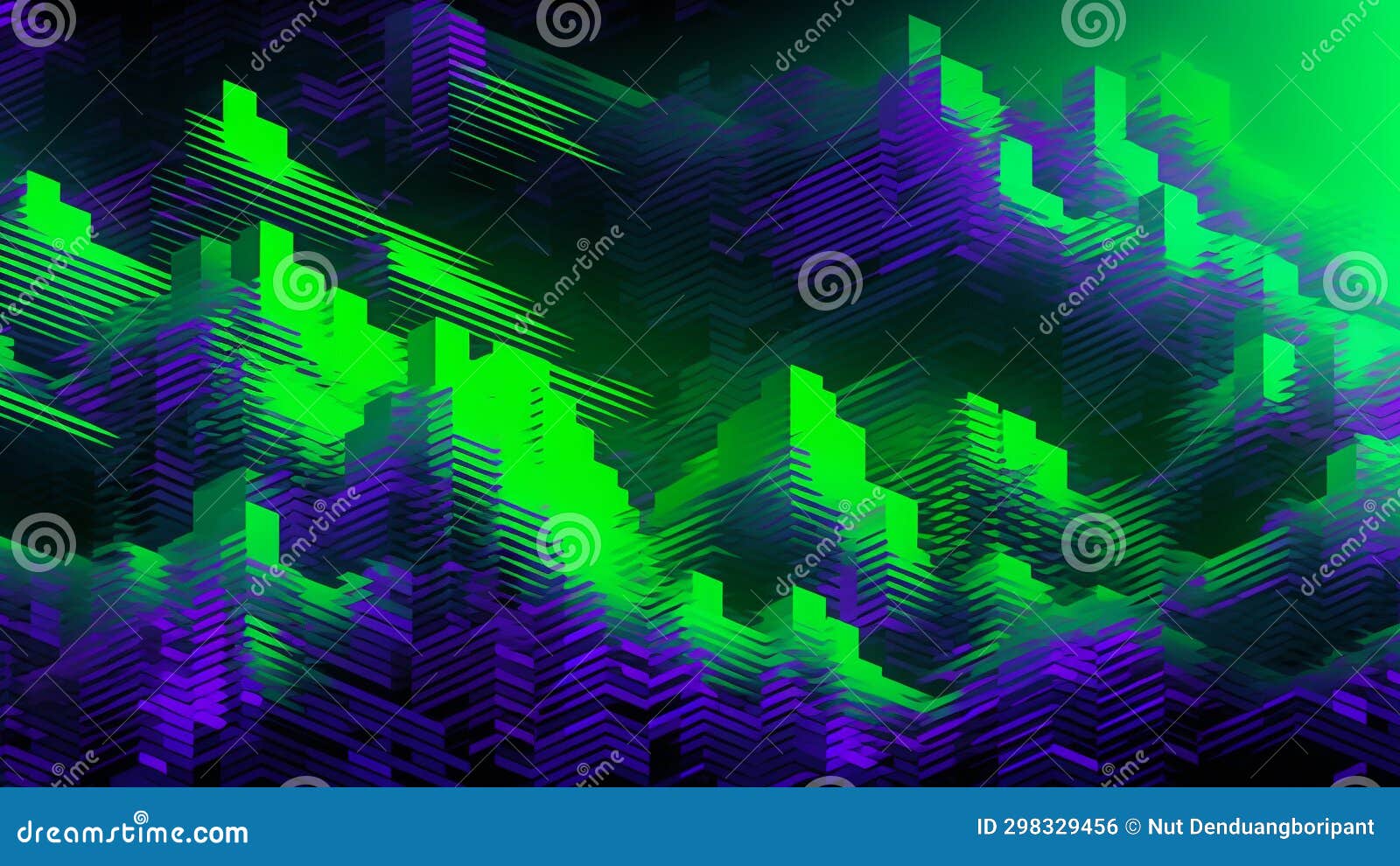 Neon Green and Digital Violet Pixelation Modern Pattern Stock ...