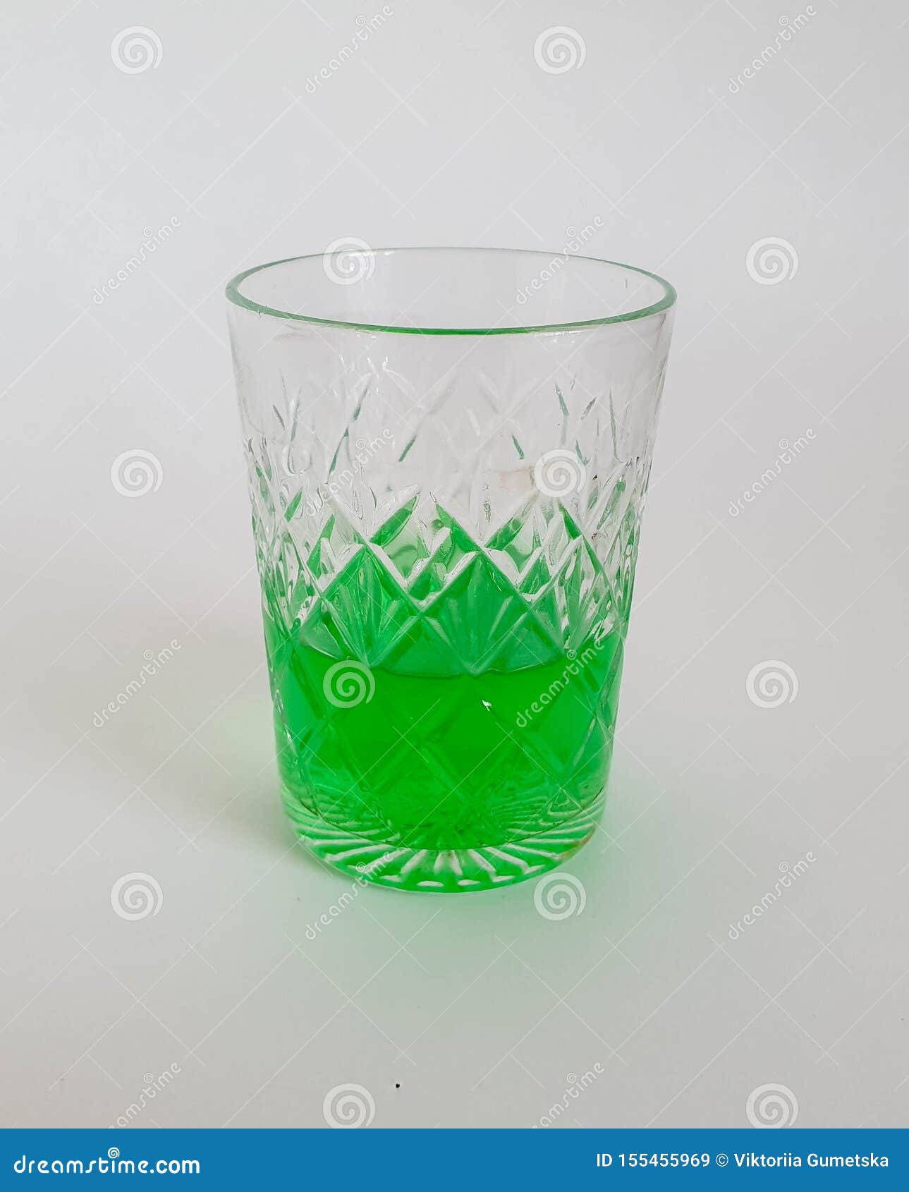 Neon Green Liquid in the Crystal Glass Stock Image - Image of champagne ...