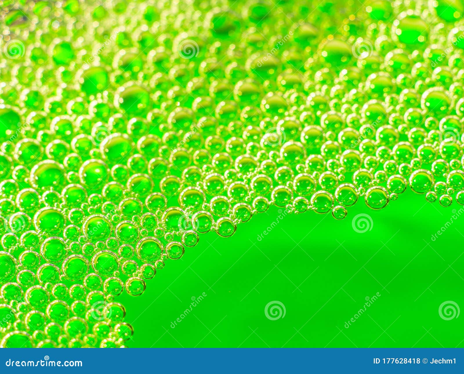Neon Green Liquid Pumps. Refreshing Abstract Background Stock Photo ...