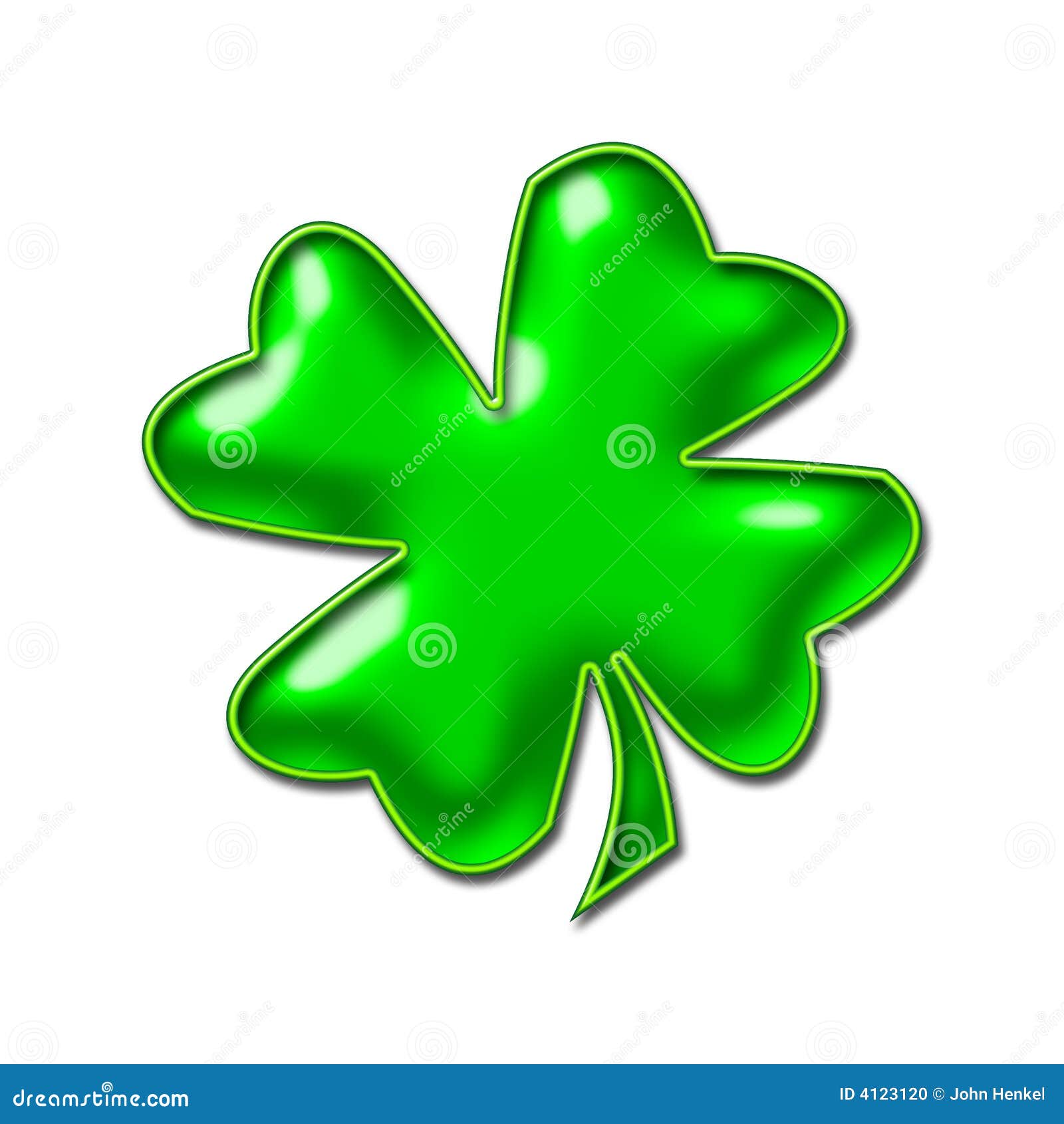 Neon Green Shamrock Image Stock Photo - Image: 4123120
