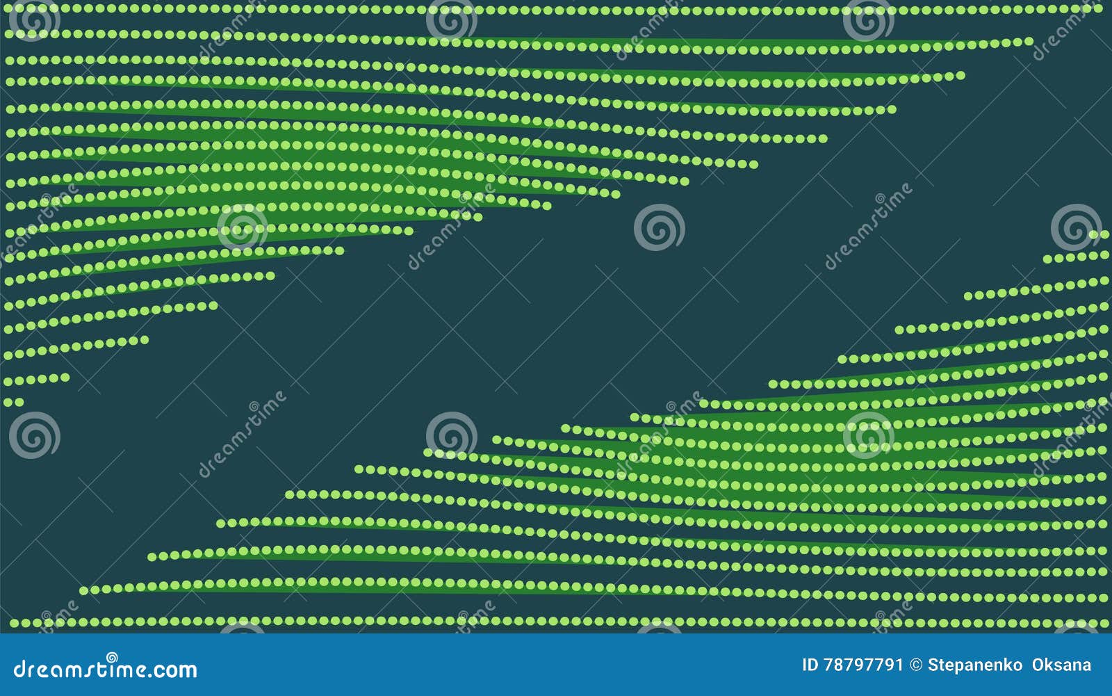Neon Green Wave with Glowing Lines. Abstract Background. Empty Text ...