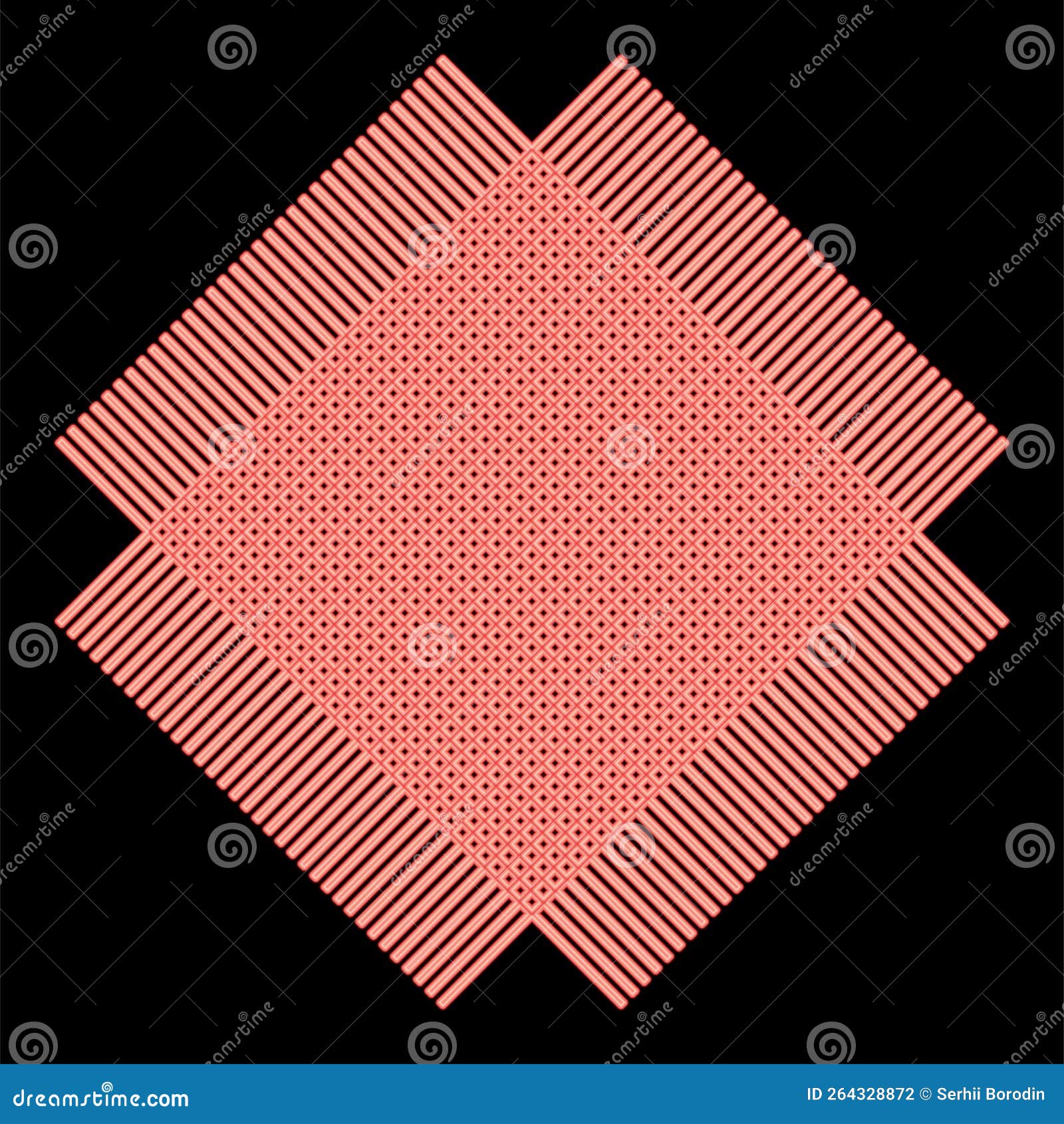 Neon Grid from Lines Symbol of Fabric Red Color Vector Illustration ...