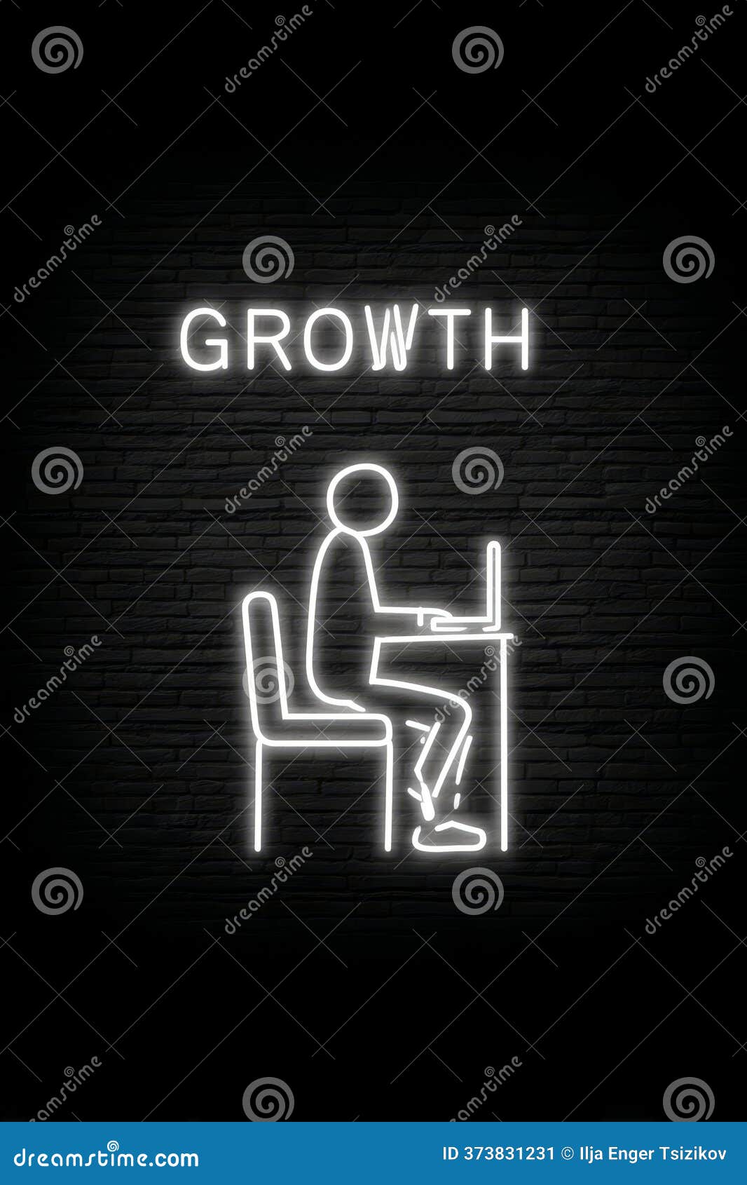 Neon Growth Chart Stock Photo | CartoonDealer.com #335259540