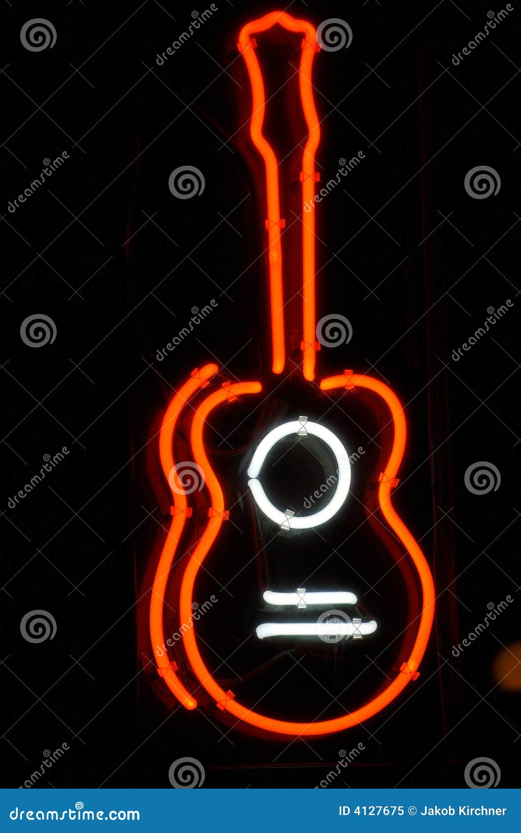 Neon guitar sign stock image. Image of retro, neon, guitar - 4127675