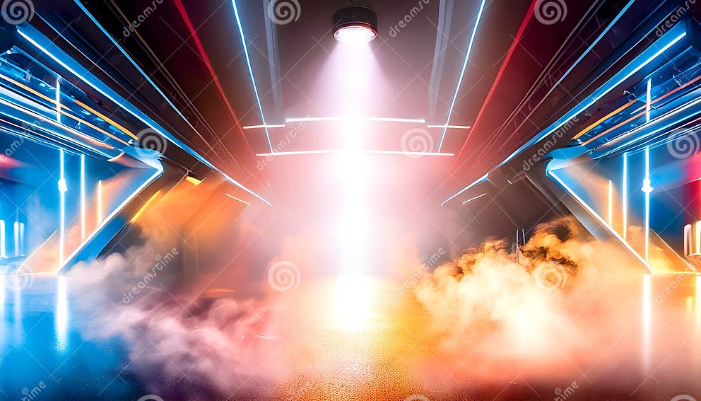 A Neon Hall, a Musical Corridor Stock Photo - Image of sign, glow ...