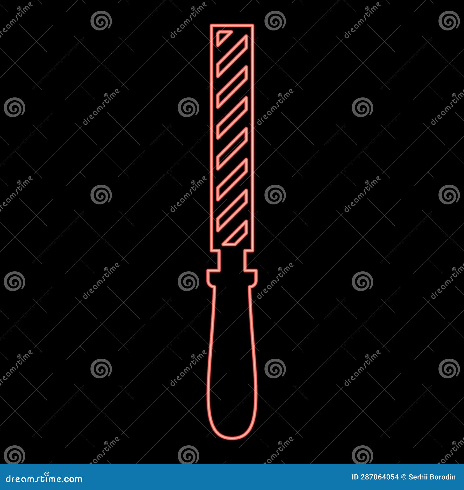 Hand File Tool Rasp Instrument Icon Black Color Vector Illustration ...