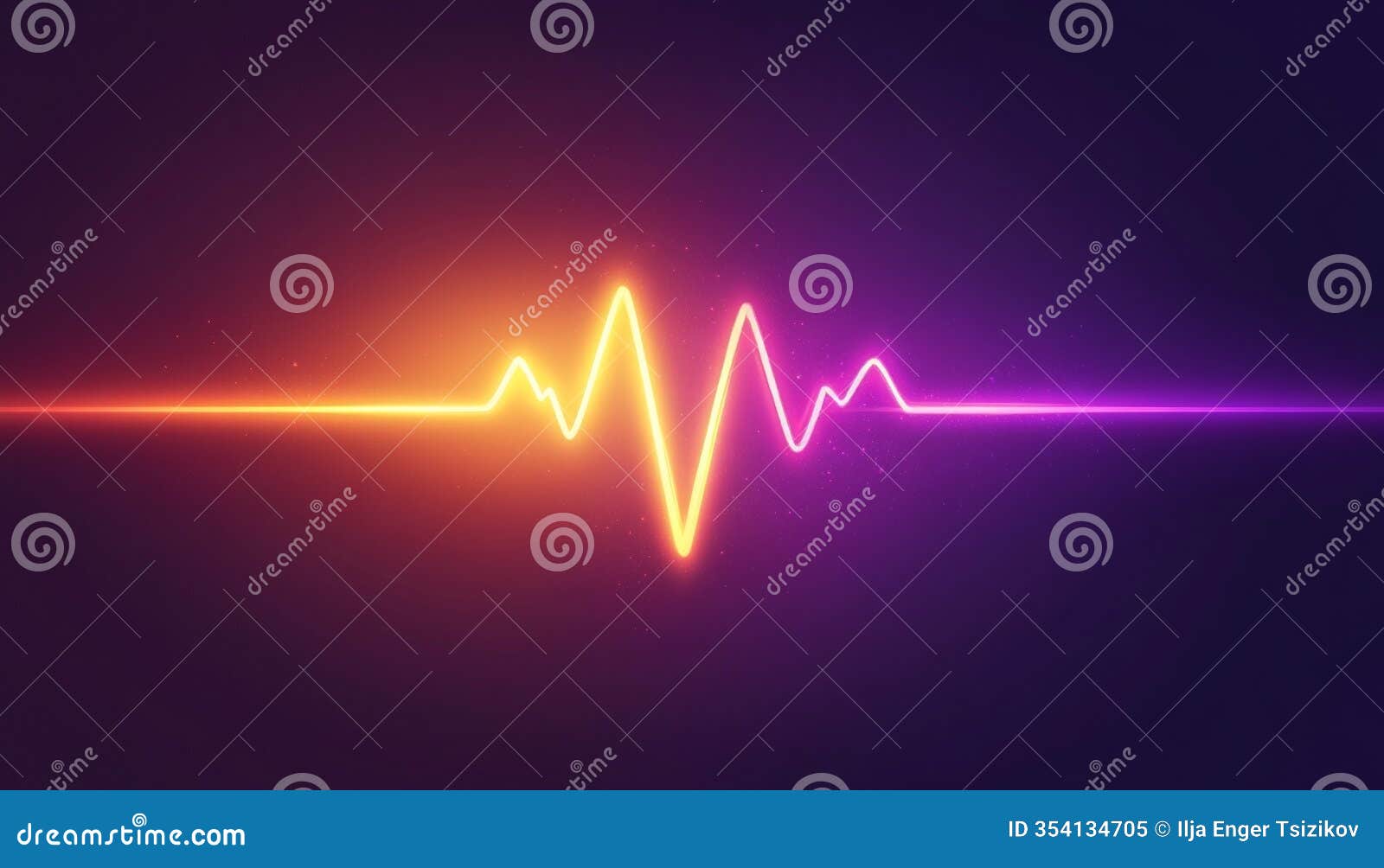 Neon Heartbeat. Neon Heart Pulse Graphic. Heartbeats Cardiogram. EKG ...