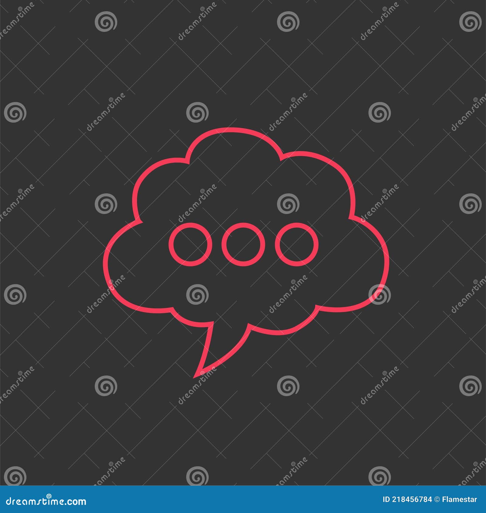 Neon Het Symbool Van Het Praatjepictogram in Vlakke Ontwerpteksten ...