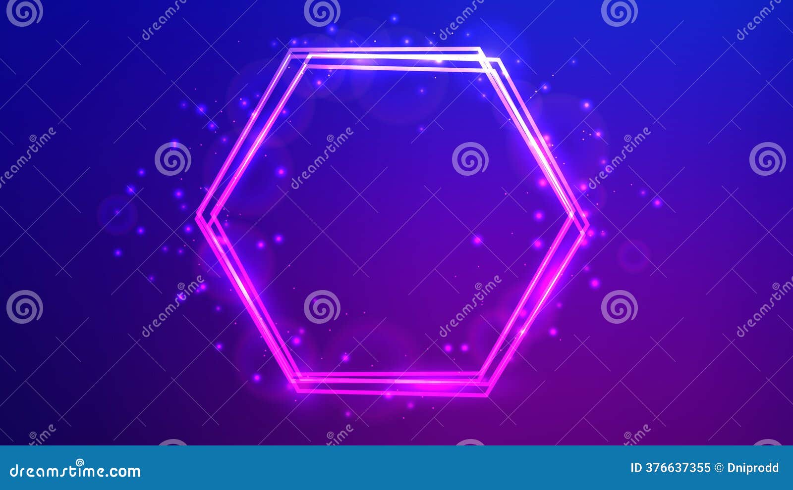 Neon Hexagon Background Cartoon Vector | CartoonDealer.com #107545461