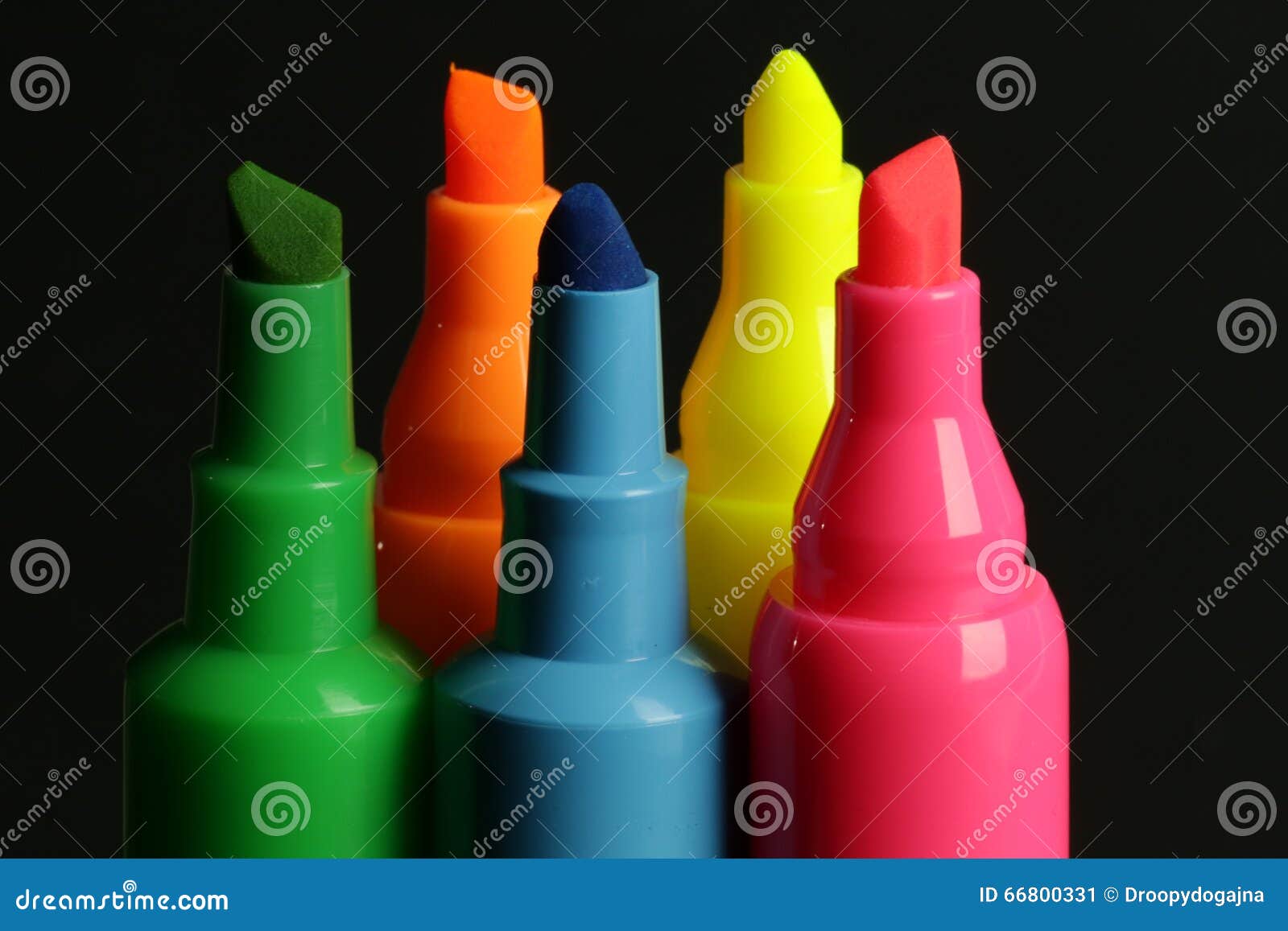 Neon Highlighters stock image. Image of background, equipment - 66800331