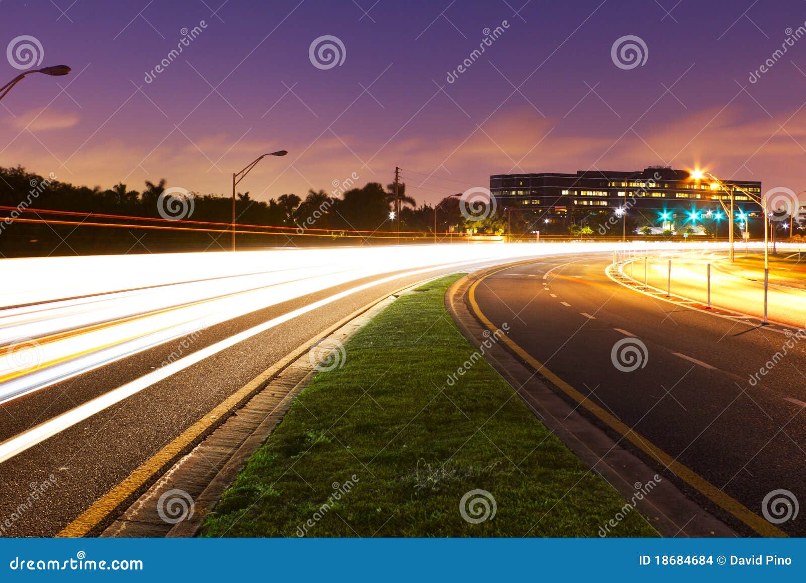 Neon highway stock photo. Image of stream, lights, grass - 18684684