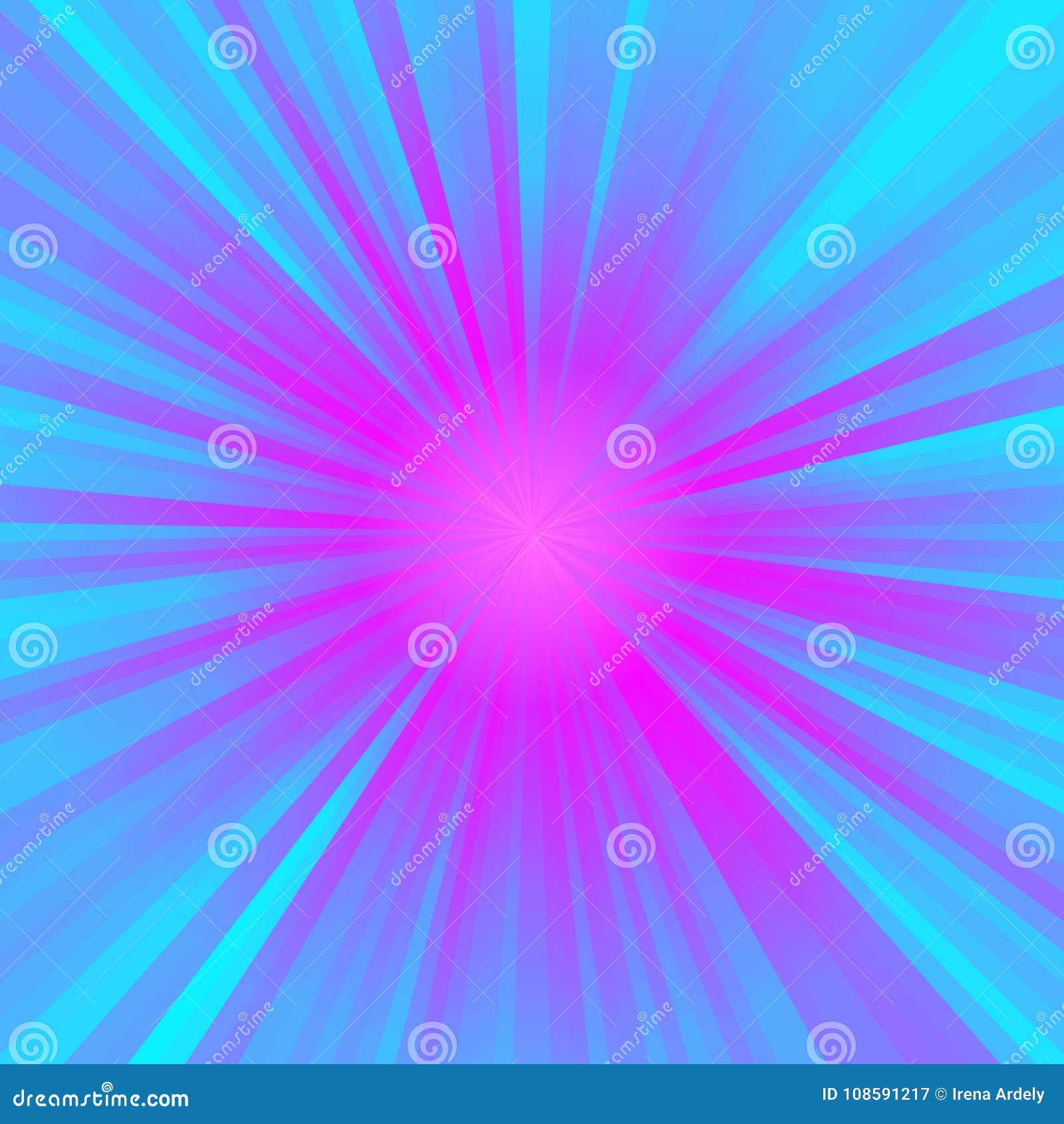 Neon Holographic Star with Blue and Pink Rays Pattern Background Stock ...