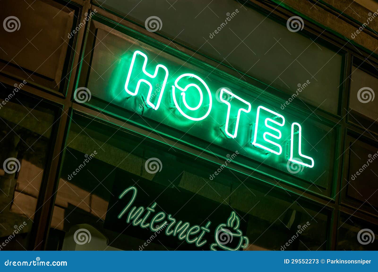 Neon Hotel Sign stock image. Image of motel, sign, stay - 29552273