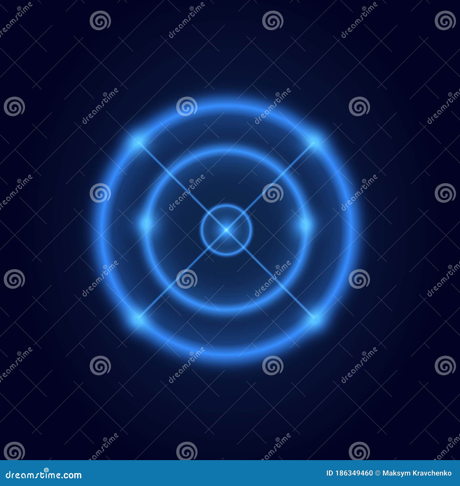 Neon Hud Futuristic Element Isolated on Dark Background. Hi-tech User ...