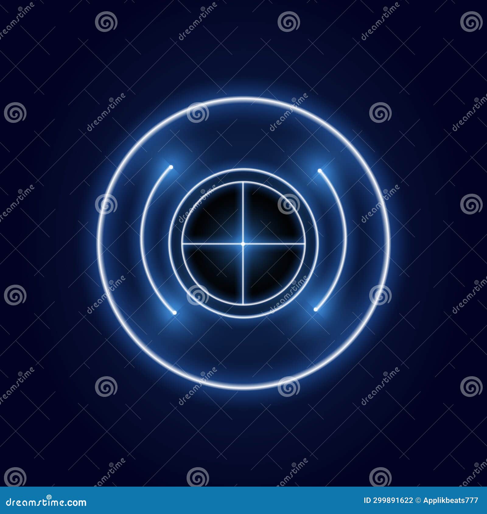 Neon Hud Futuristic Element Isolated on Dark Background. Hi-tech User ...