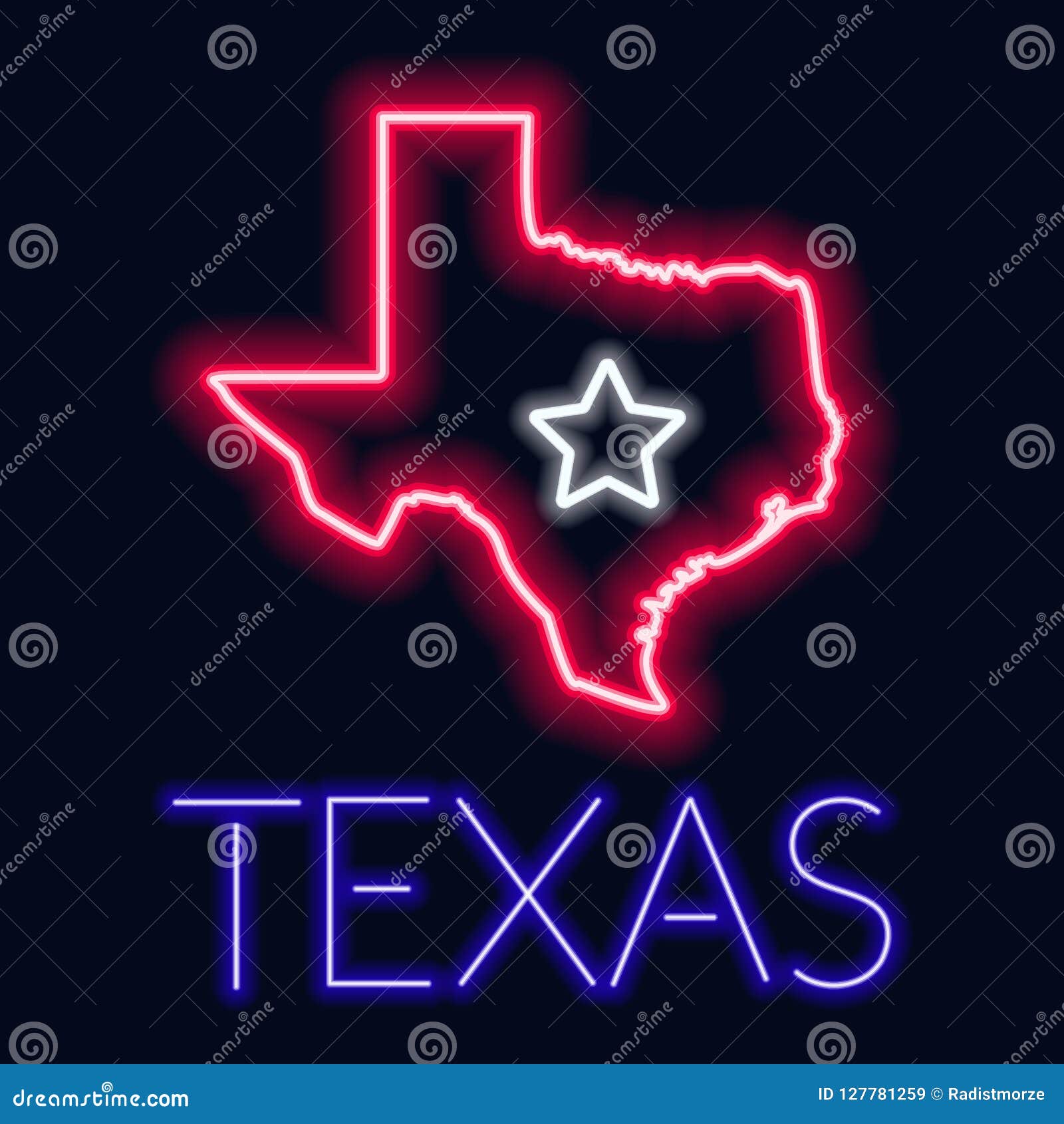 Texas Star Neon Sign Stock Illustrations – 35 Texas Star Neon Sign ...