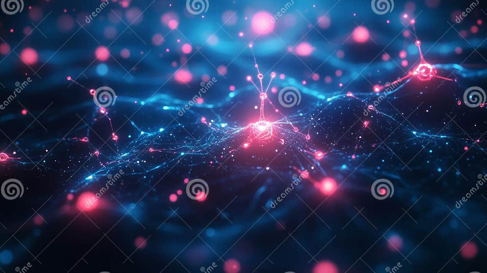 Neon Illustrations of String Theory Concepts Showcasing ...