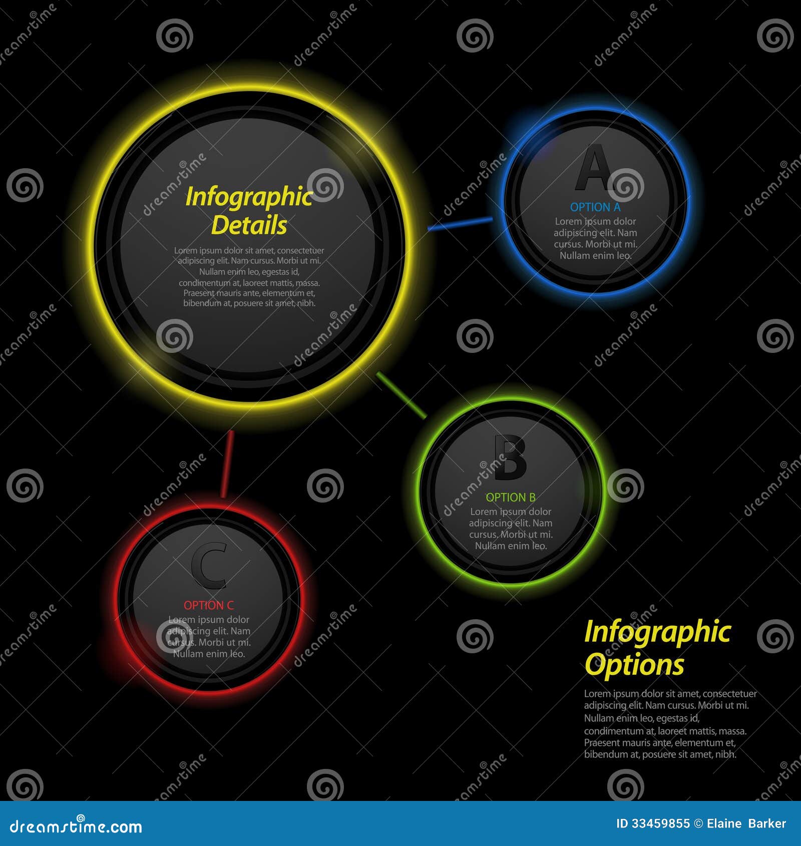 A Neon Infographic Map That Illuminates To Show Geographical Data And ...