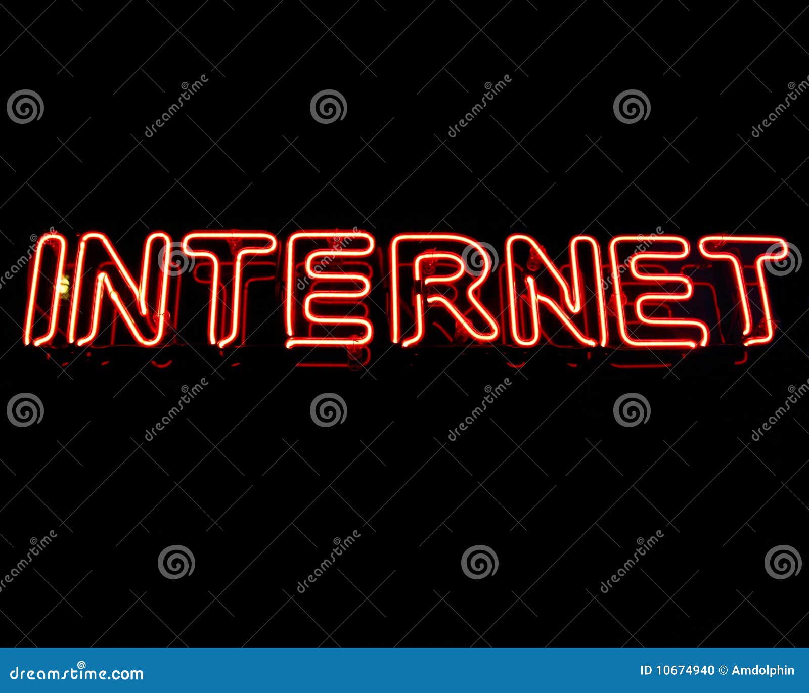 Neon Internet sign stock photo. Image of information - 10674940