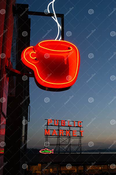 Neon java sign stock image. Image of northwest, signs - 1161663