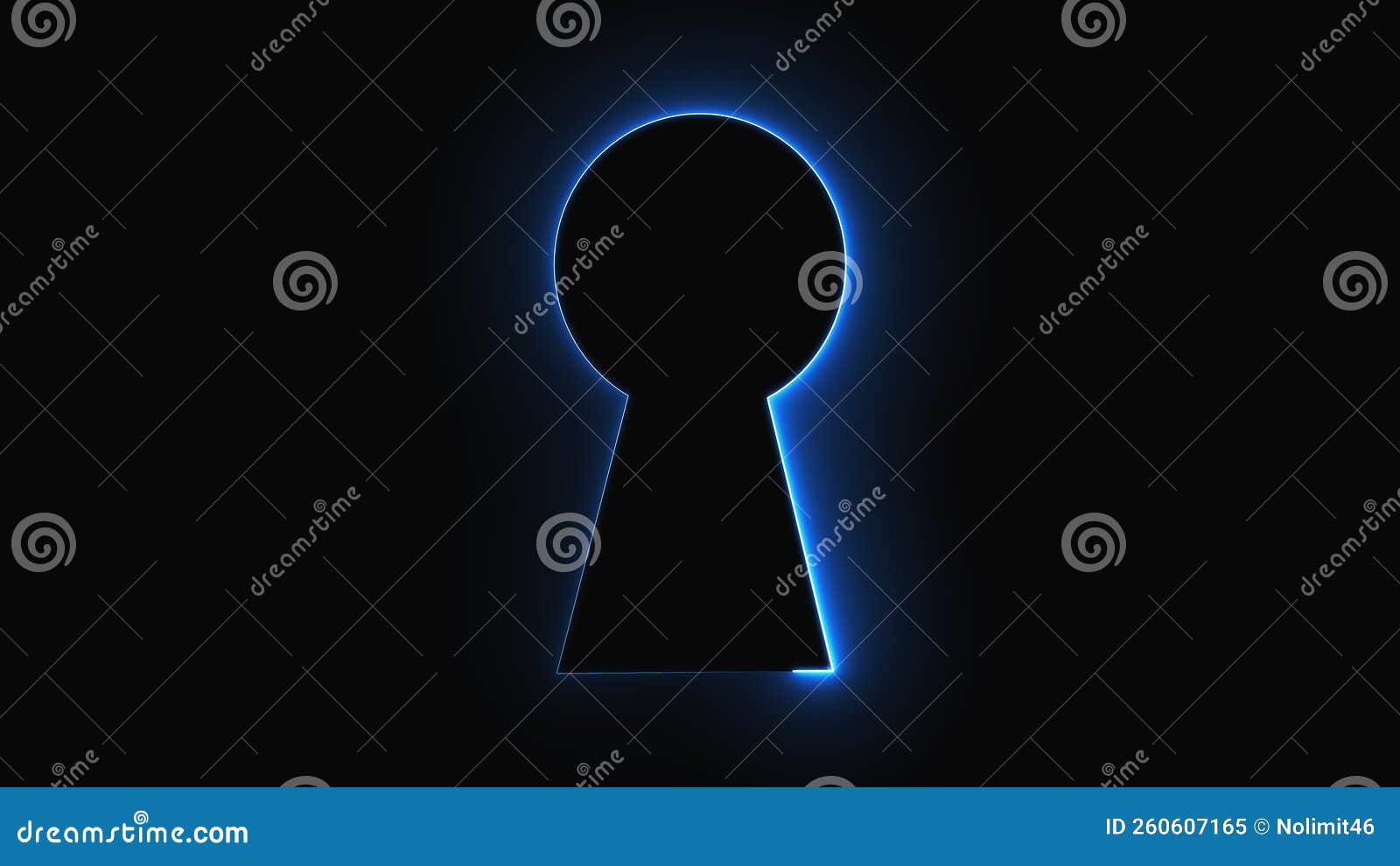 Neon keyhole stock illustration. Illustration of abstract - 260607165