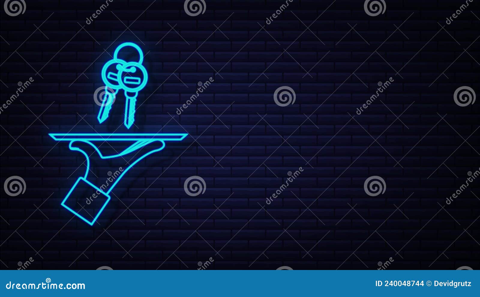 Neon Keys Handing Over Hand. Motion Graphic Stock Footage - Video of ...