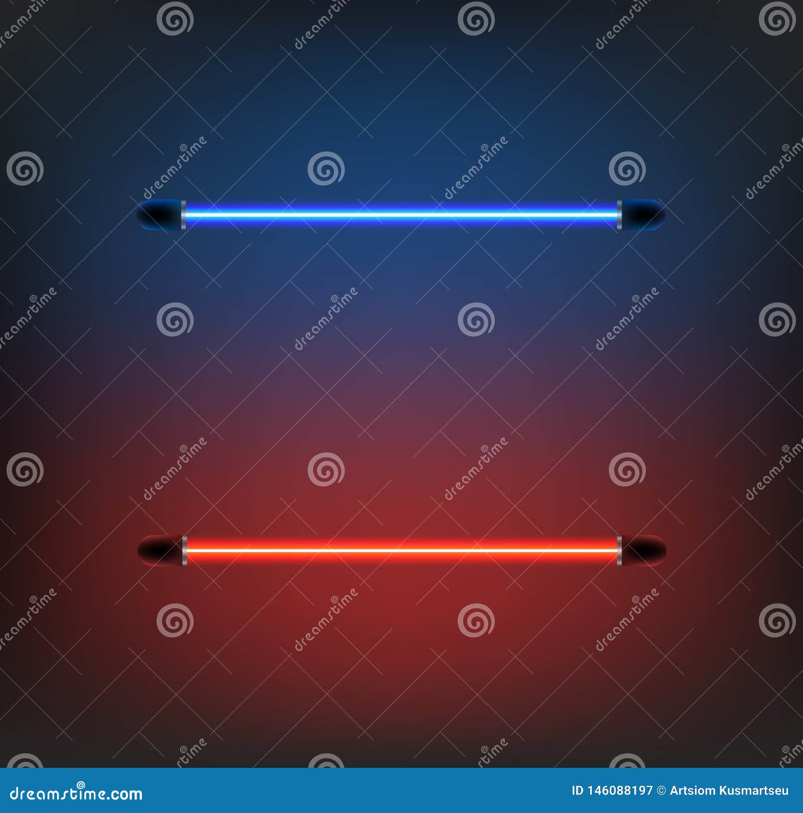 Neon lamp stock vector. Illustration of glowing, blue - 146088197