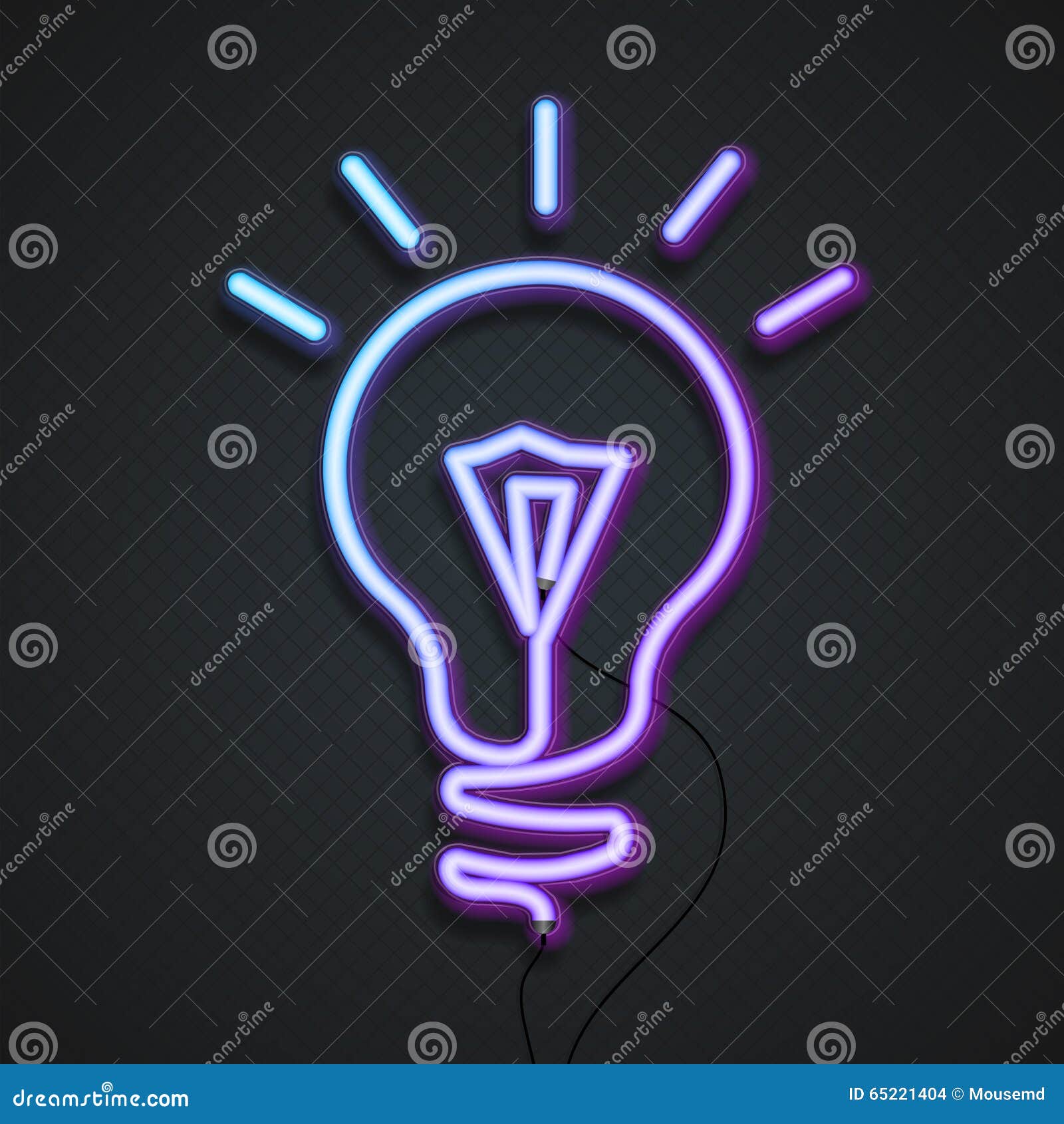 Neon Lamp Template Transparent Background. Vector EPS 10 ...