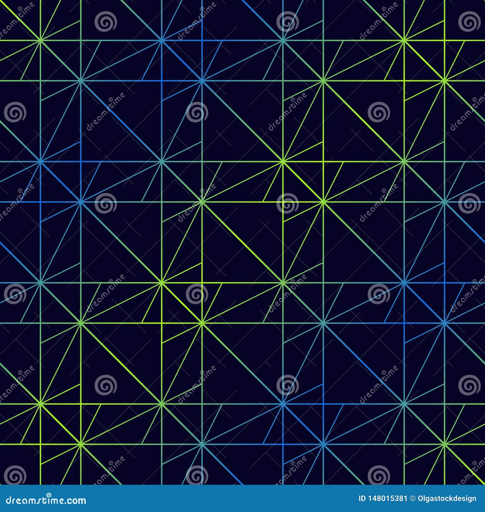 Neon Laser Lines Pattern. Vector Geometric Seamless Texture with ...