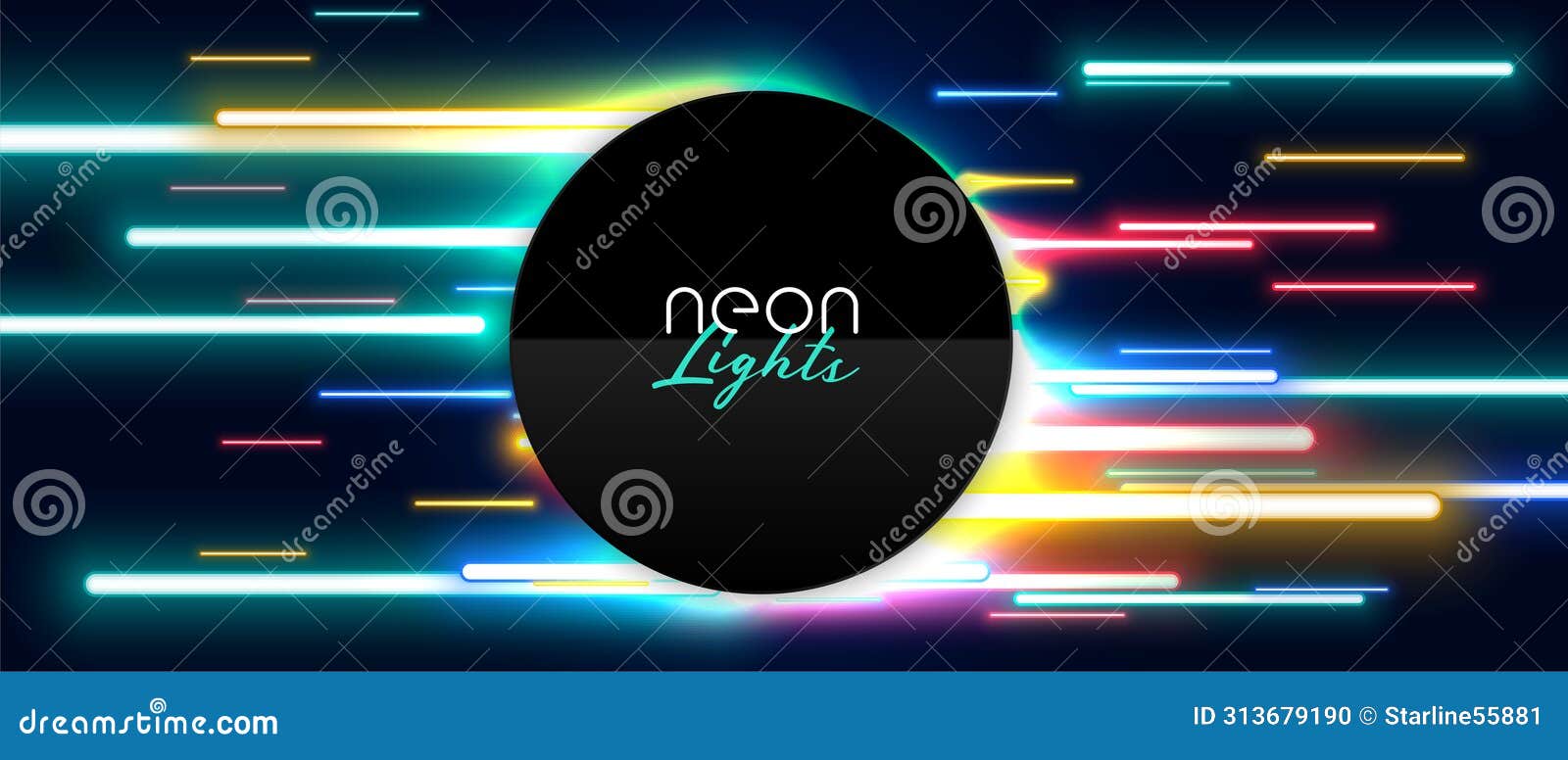 Neon Led Light Show Banner Design Stock Vector - Illustration of vector ...