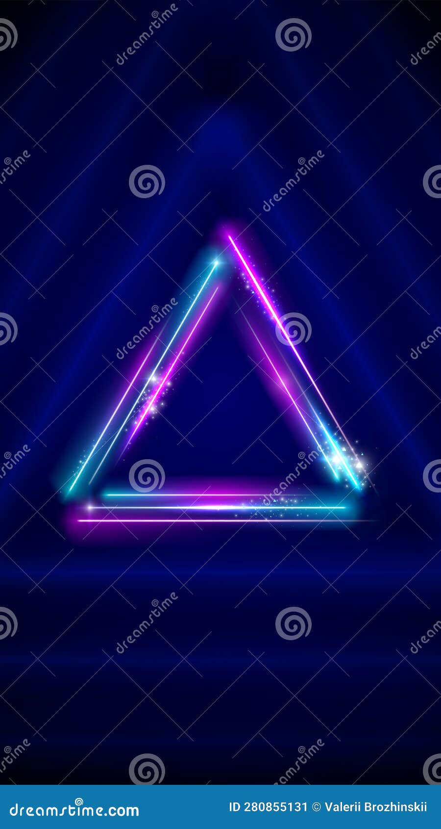 Neon, Led Triangle. Background, Mobile Phone Wallpaper Stock Vector ...