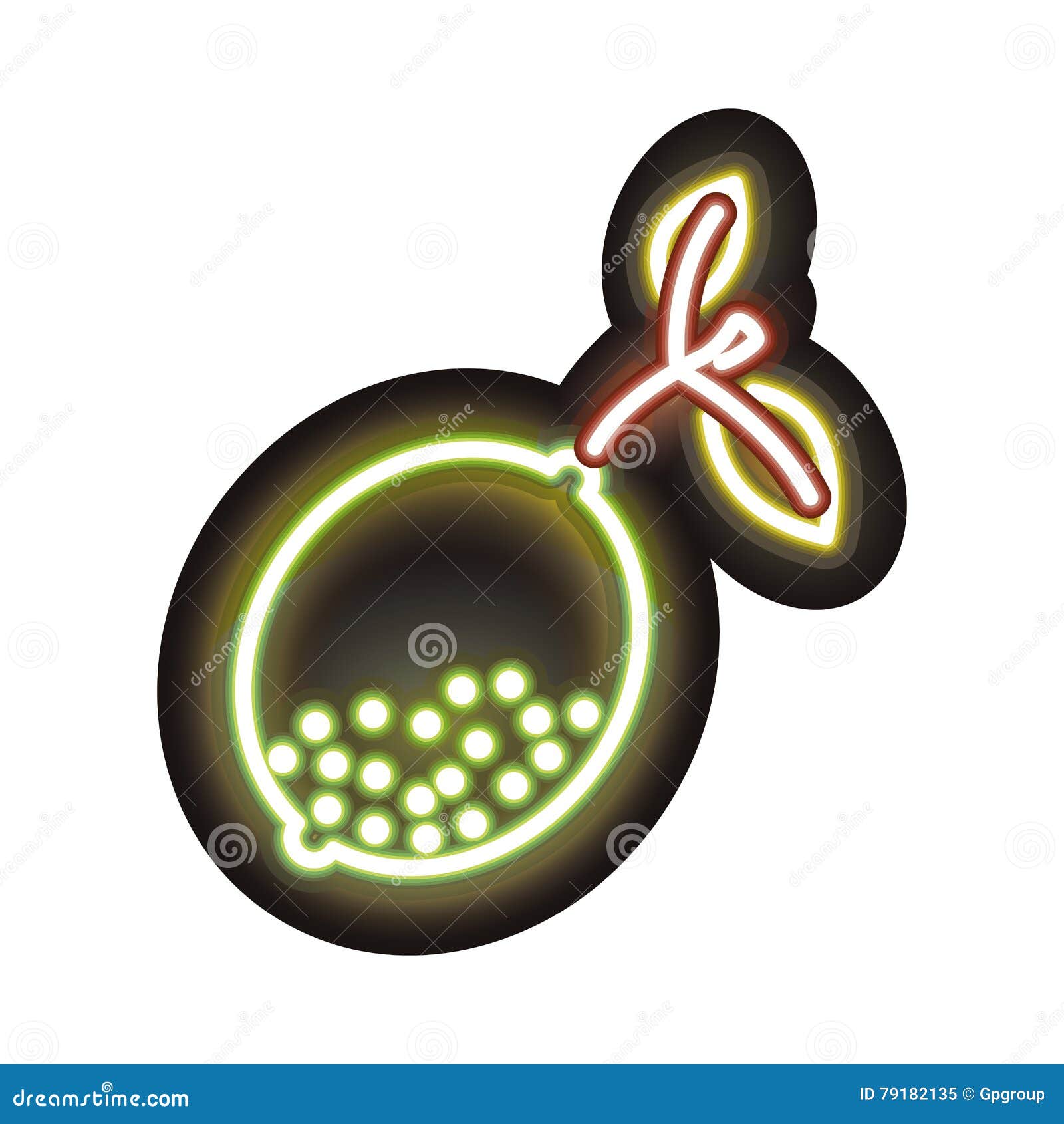Neon lemon icon stock vector. Illustration of neon, electricity - 79182135