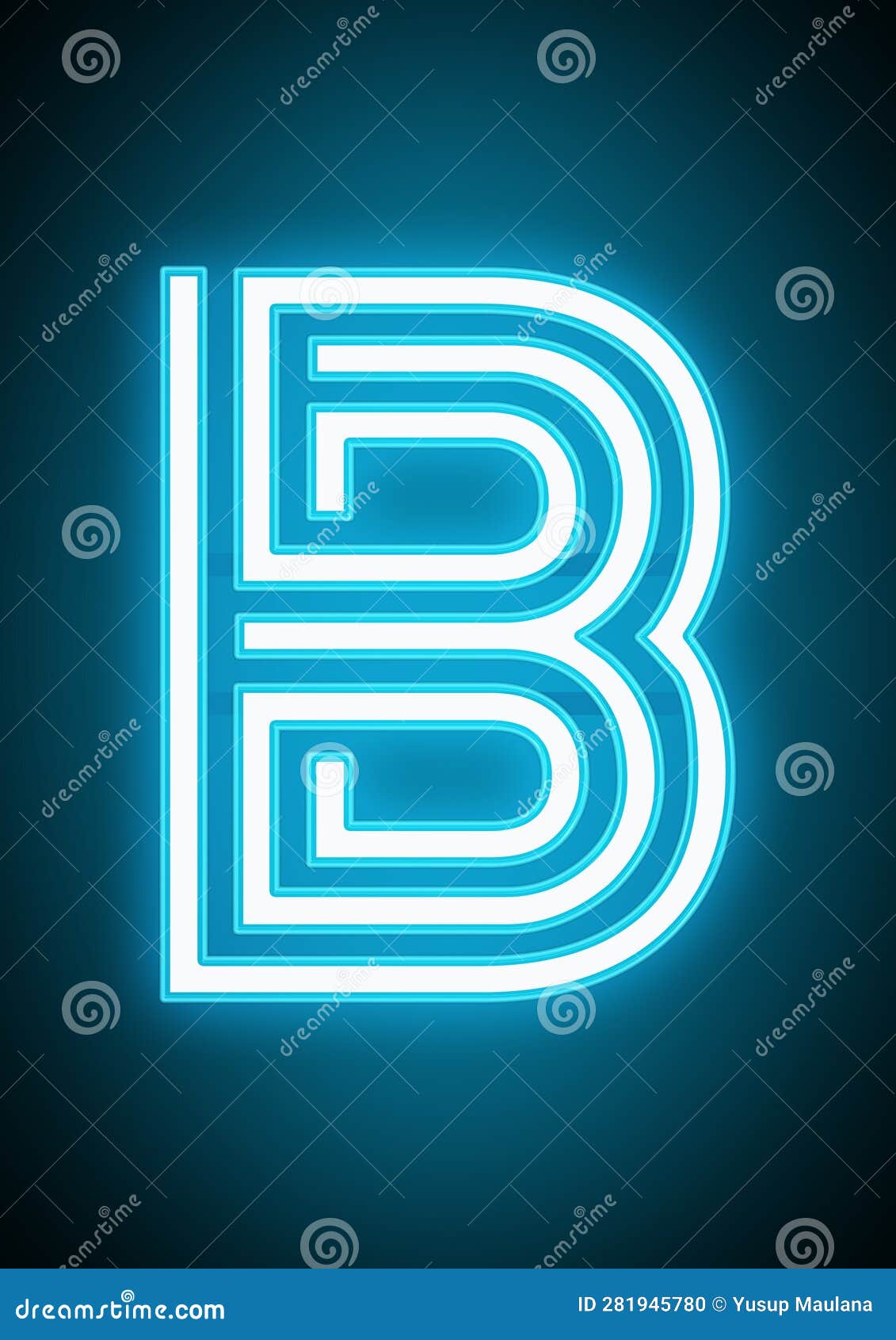 Neon Letter B Alphabet Stock Vector, Illustration of Glowing Stock ...