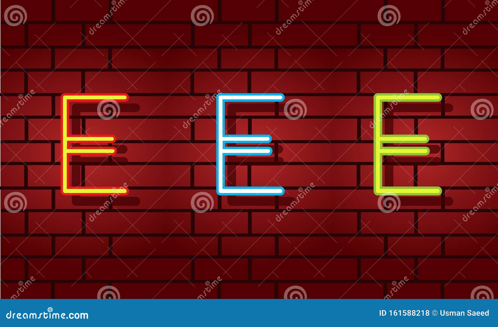 Neon Letter E Initial Based Letter Icon Logo Vector Illustration ...