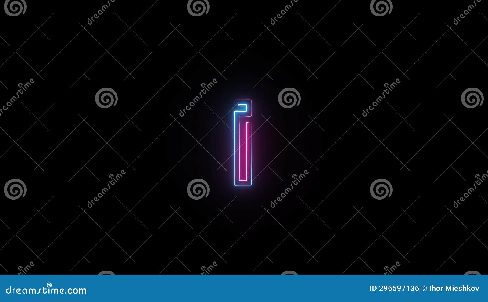 Neon Letter I with Alpha Channel, Neon Alphabet Stock Footage - Video ...