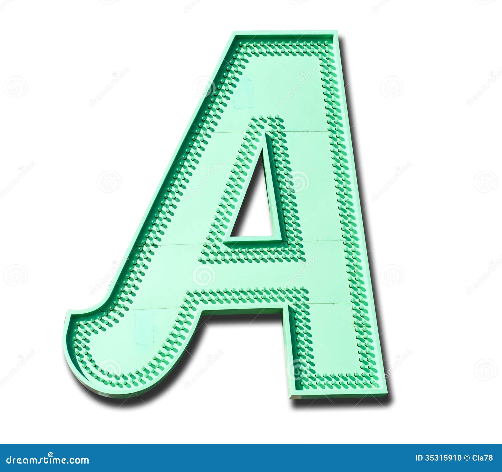 Neon letter a stock illustration. Illustration of blue - 35315910