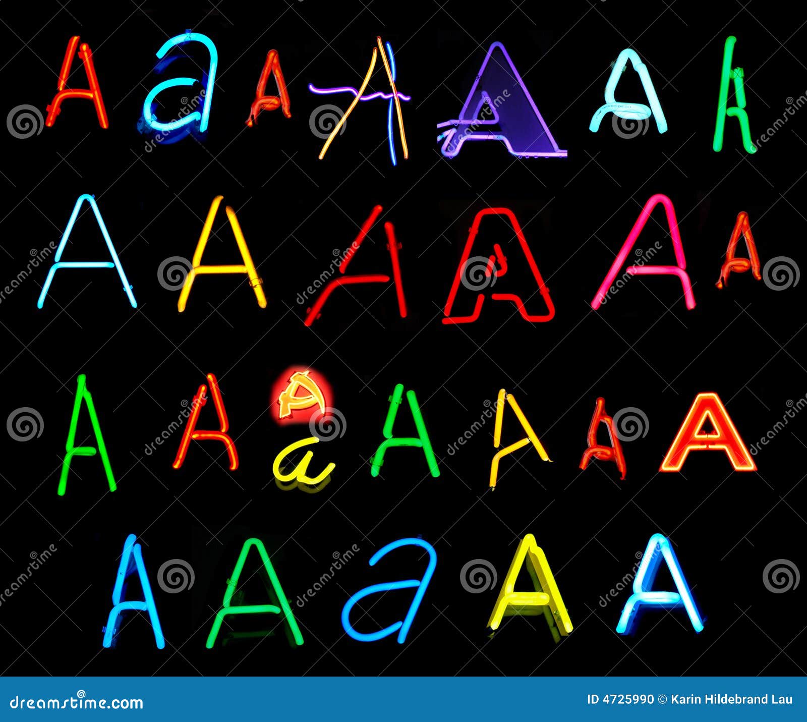 A Neon Letters stock photo. Image of neon, alphabetical - 4725990