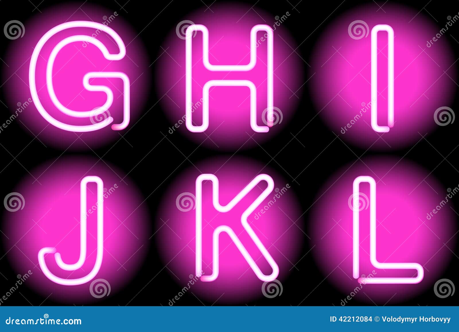 Neon letters stock vector. Illustration of city, lettering - 42212084